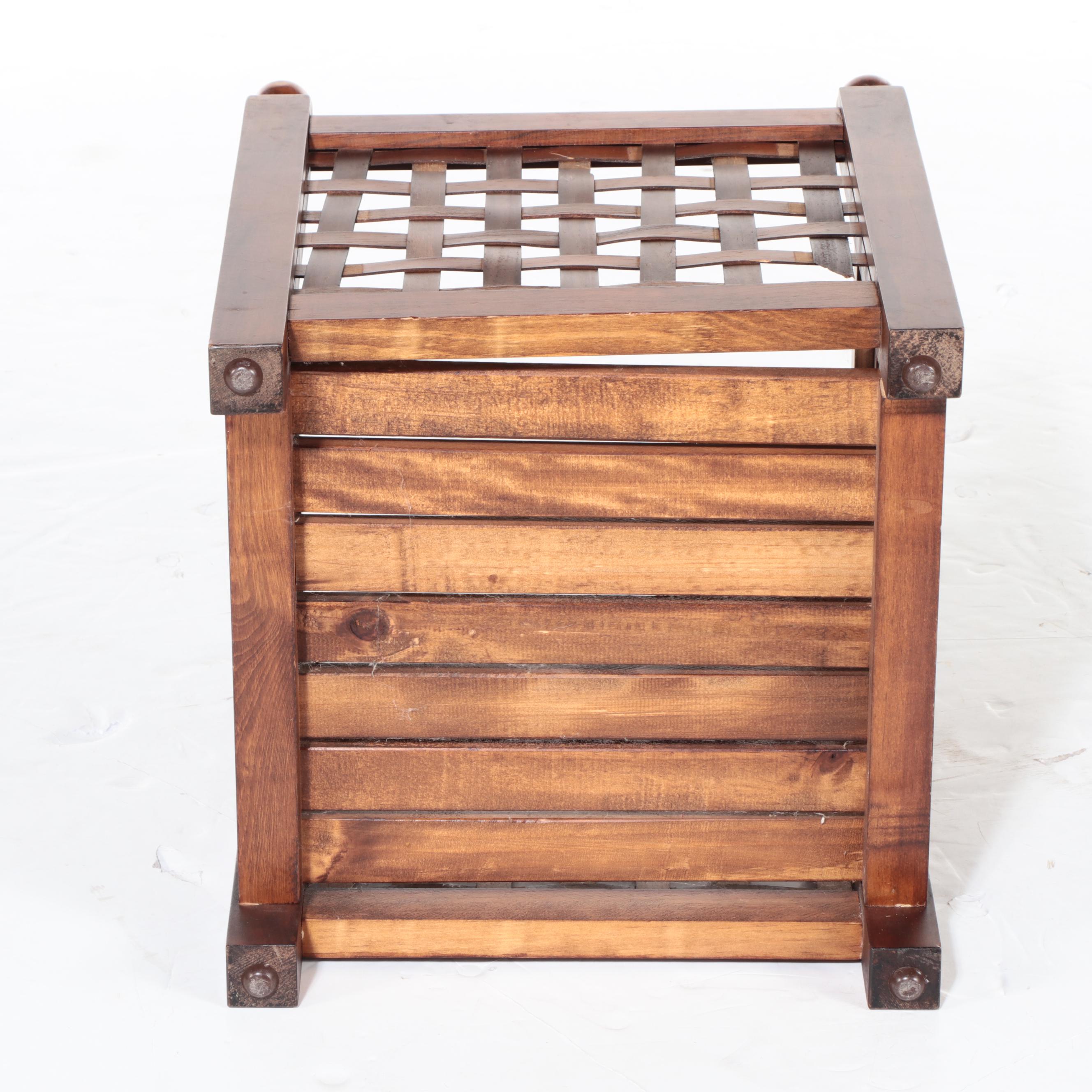 Stained Wood Box Planter | Everything But The House