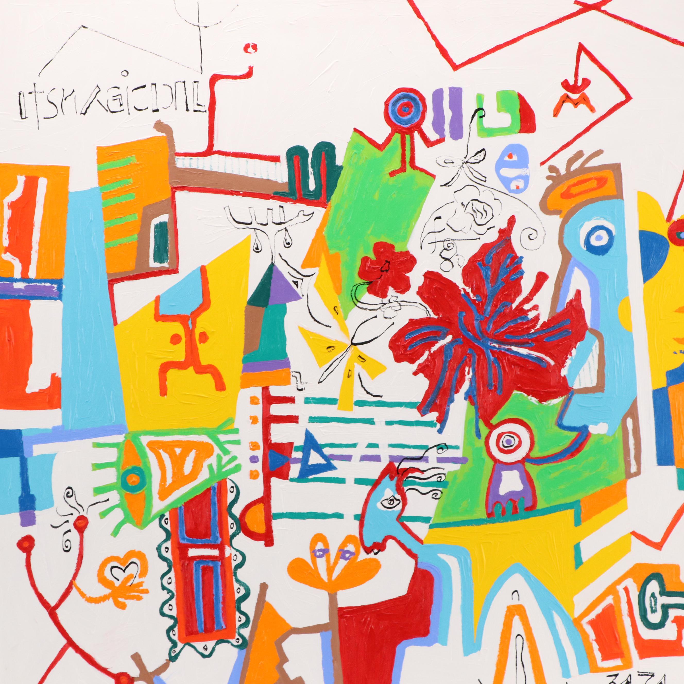 Phyllis Trager Hyman Modernist Acrylic Painting, 2005 | EBTH