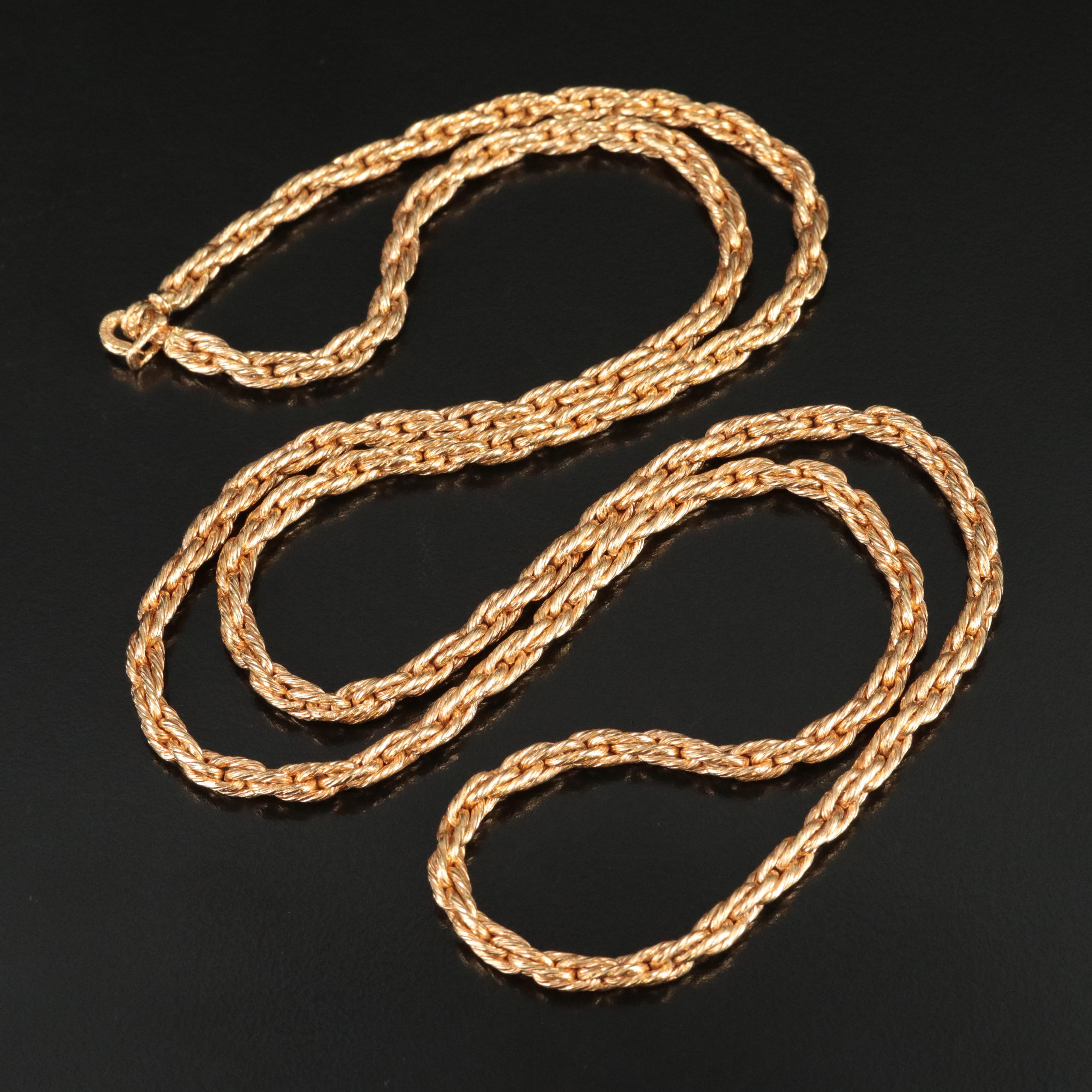 Tiffany & Co. 18K Textured Rope Chain Necklace | Everything But The House