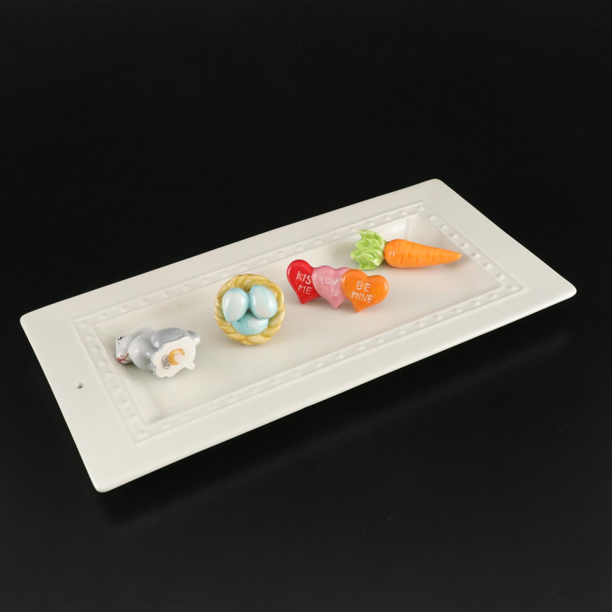 Nora Fleming Stoneware Platter and Holiday Charms | Everything But The House