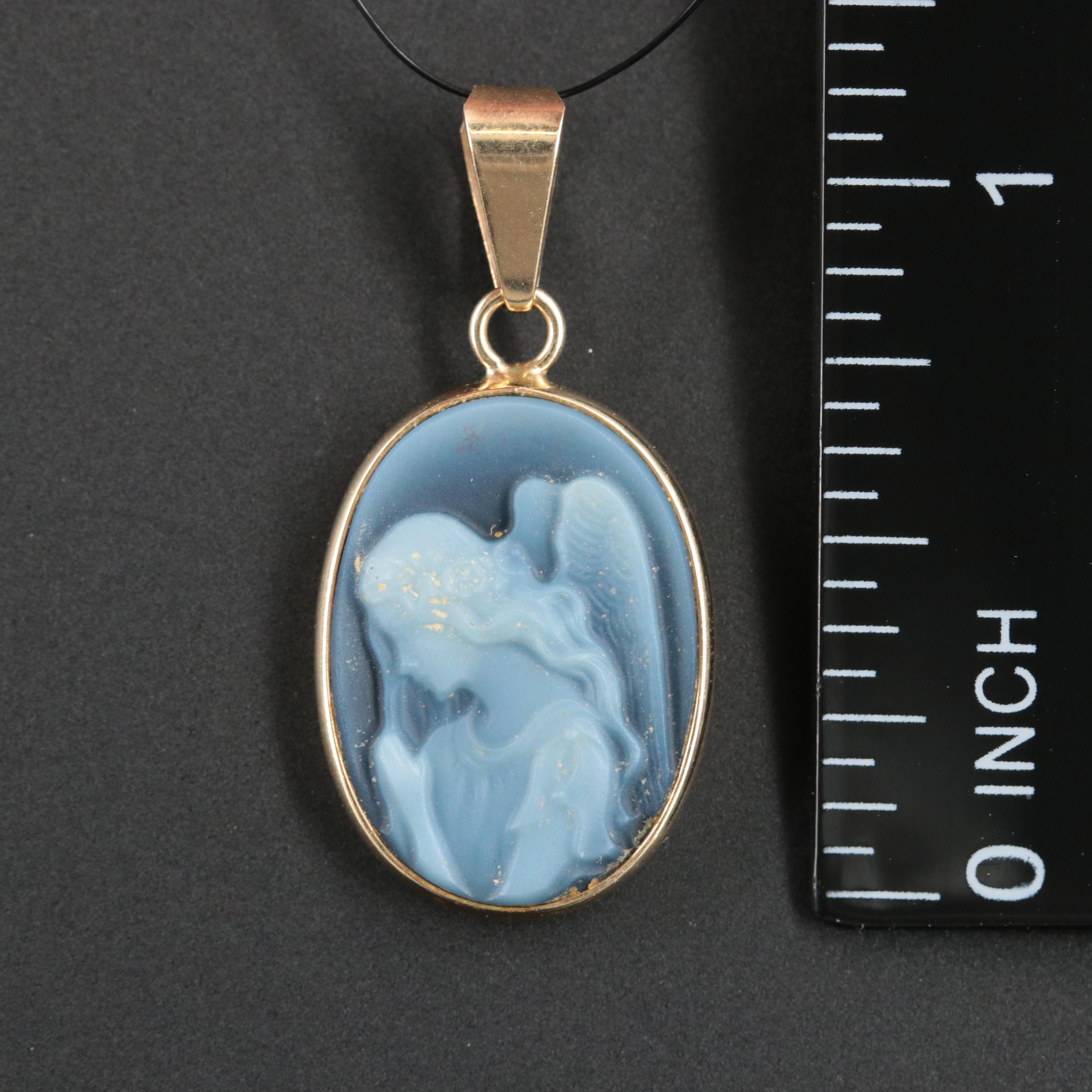 14K Onyx Angel Cameo Pendant | Everything But The House