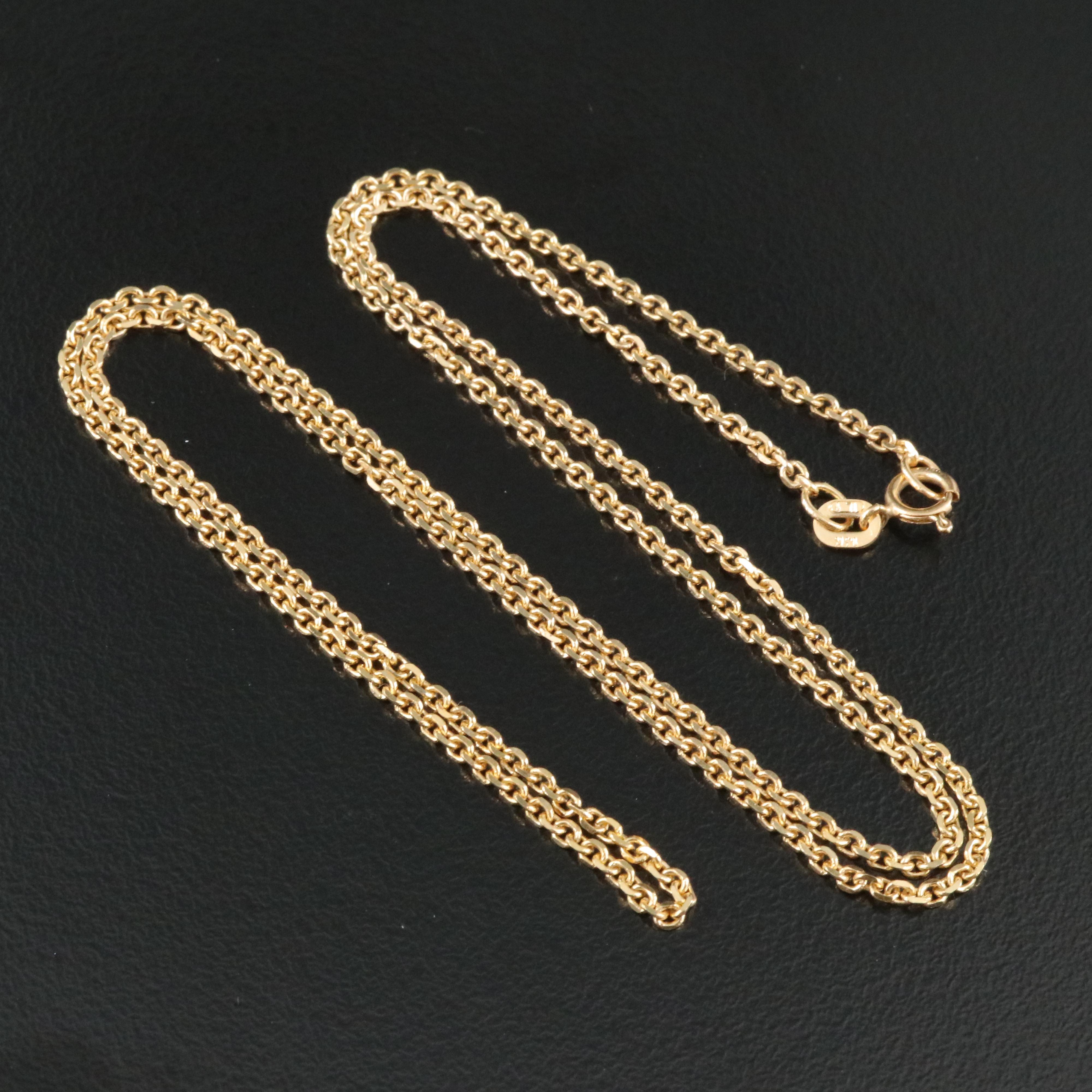14K Beveled Rolo Chain Necklace | Everything But The House