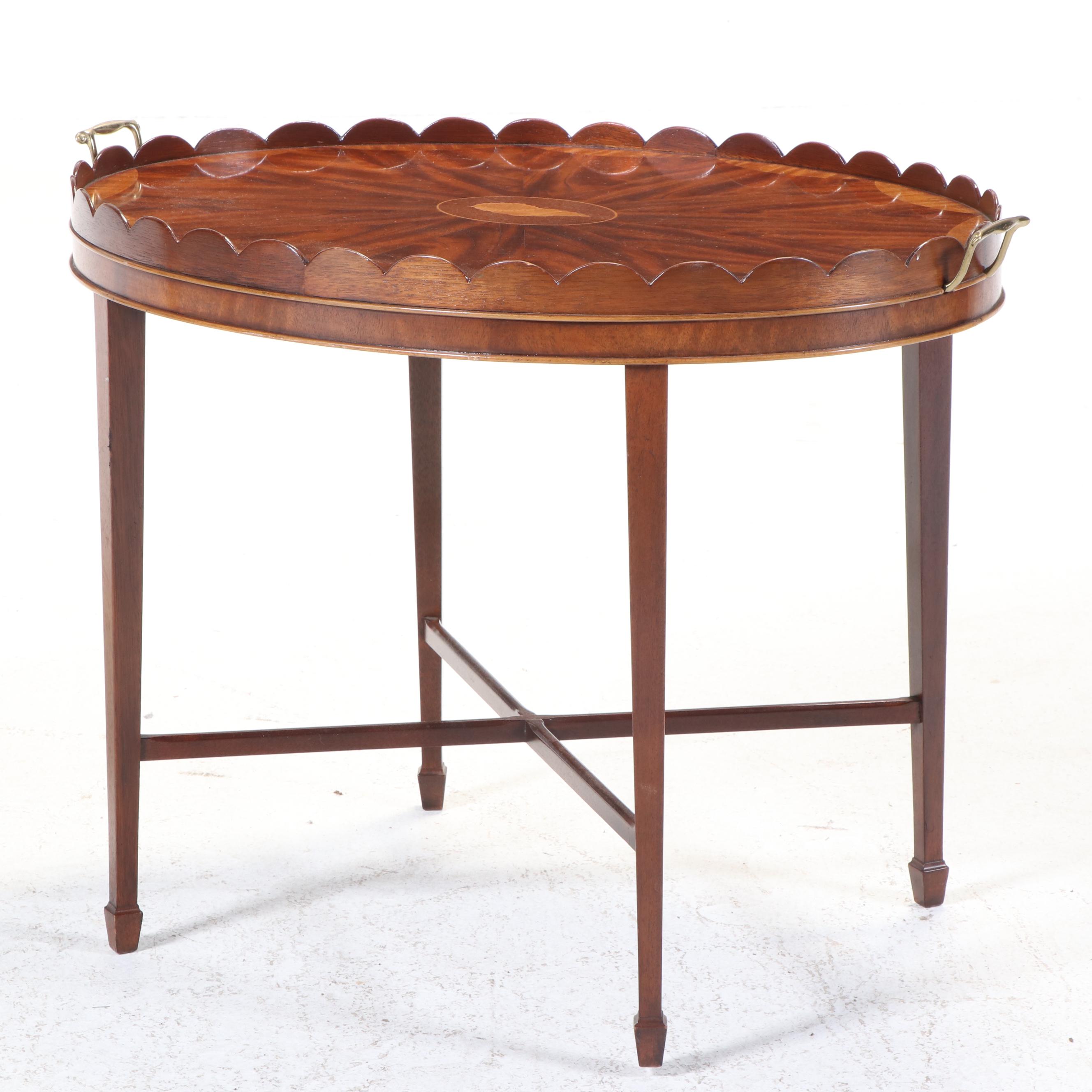 Pair of Baker Furniture Collector's Edition Mahogany Marquetry Top Tray ...