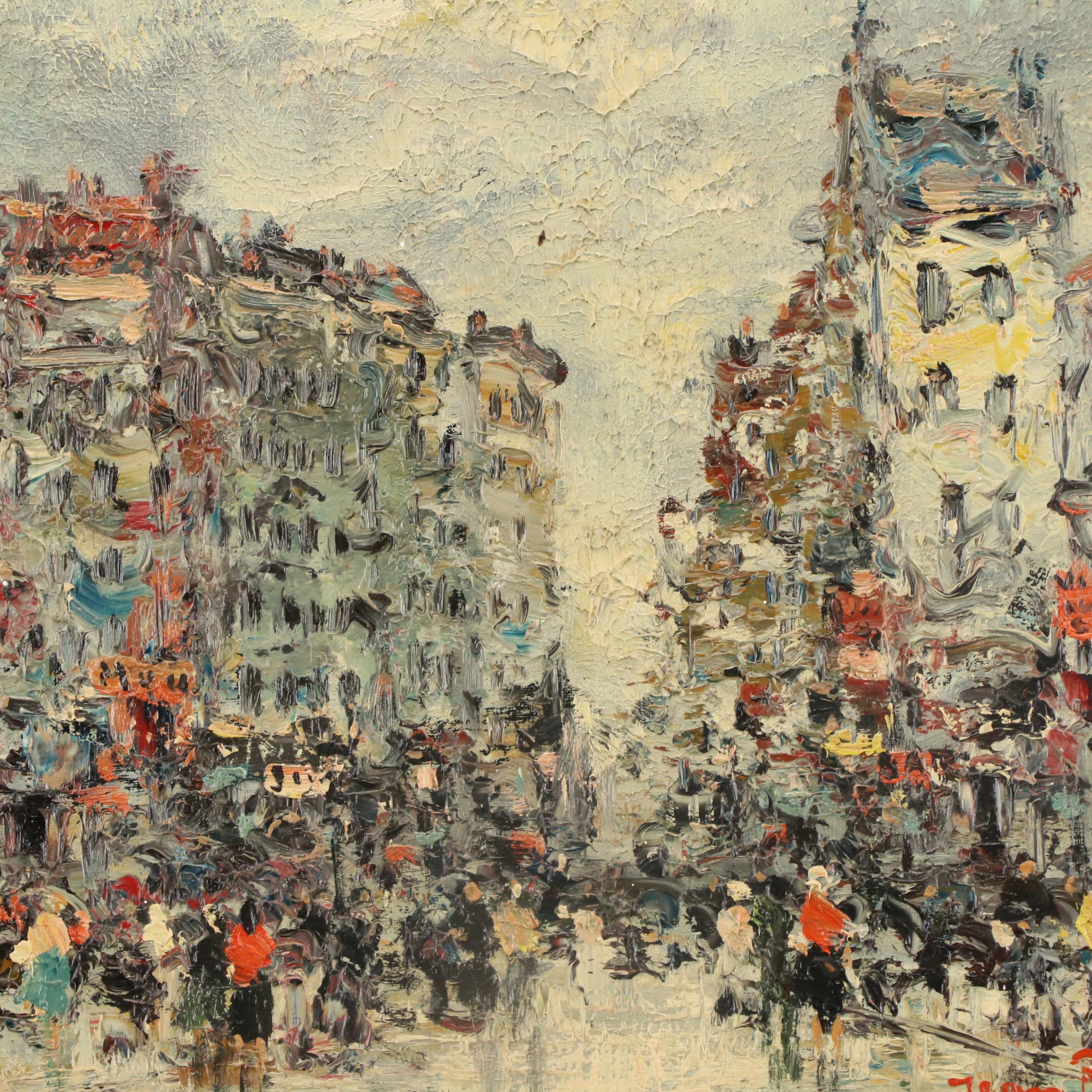 Jean Remy French Street Scene Oil Painting | Everything But The House