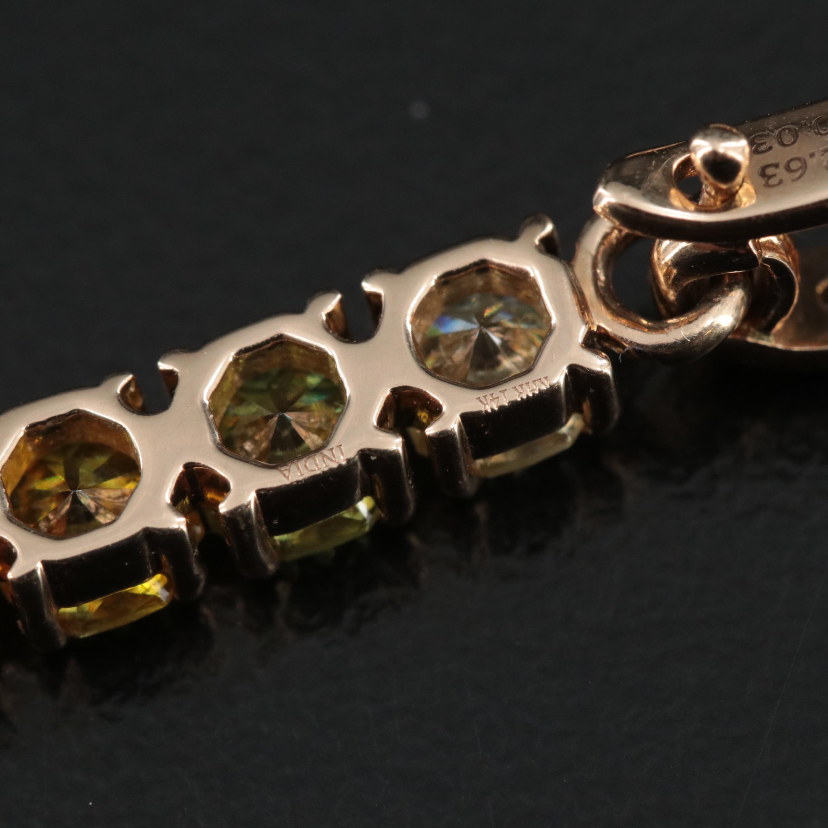 14K Sphalerite and Diamond Enhancer Pendant Necklace | Everything But ...