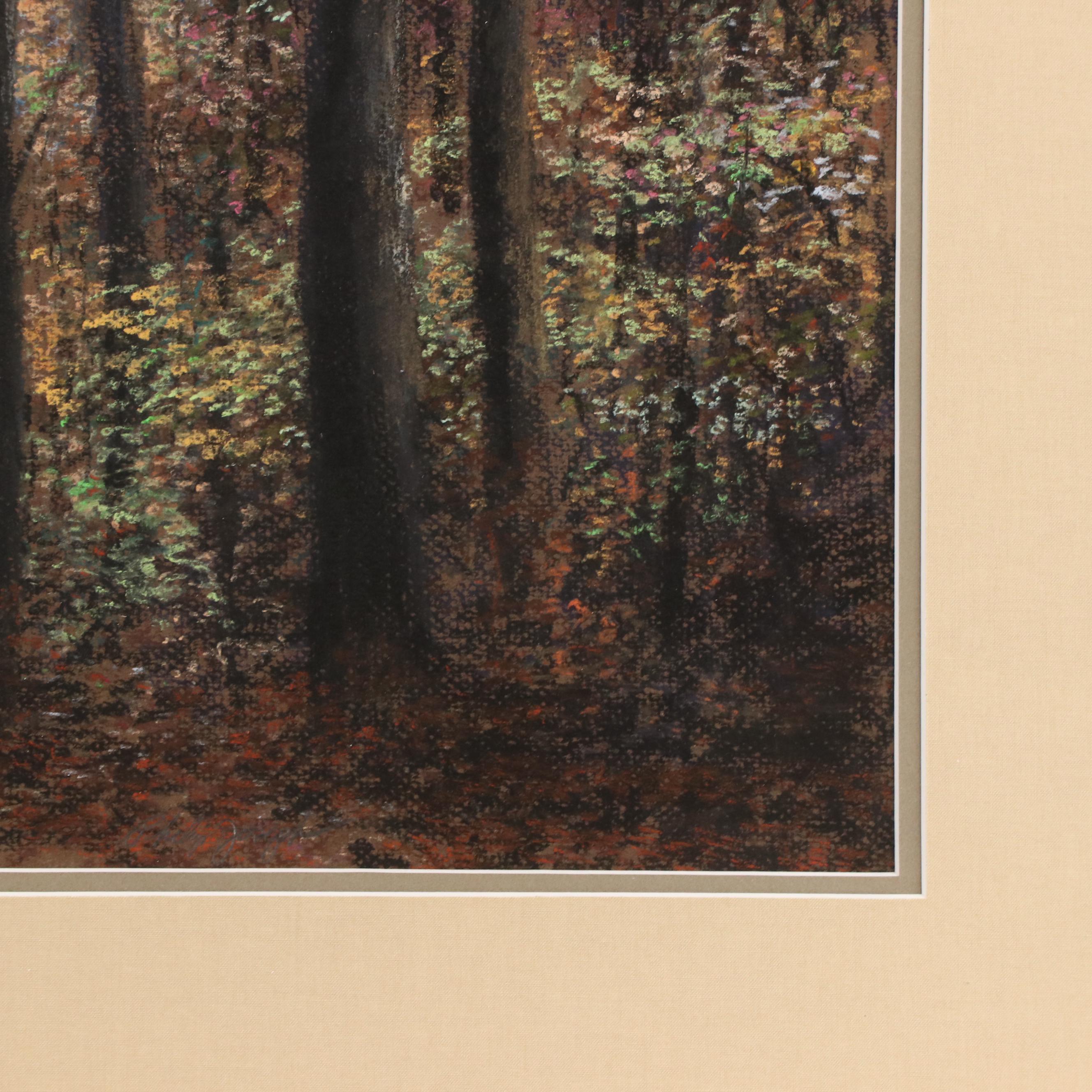 Forest Landscape Chalk Pastel Drawing | Everything But The House