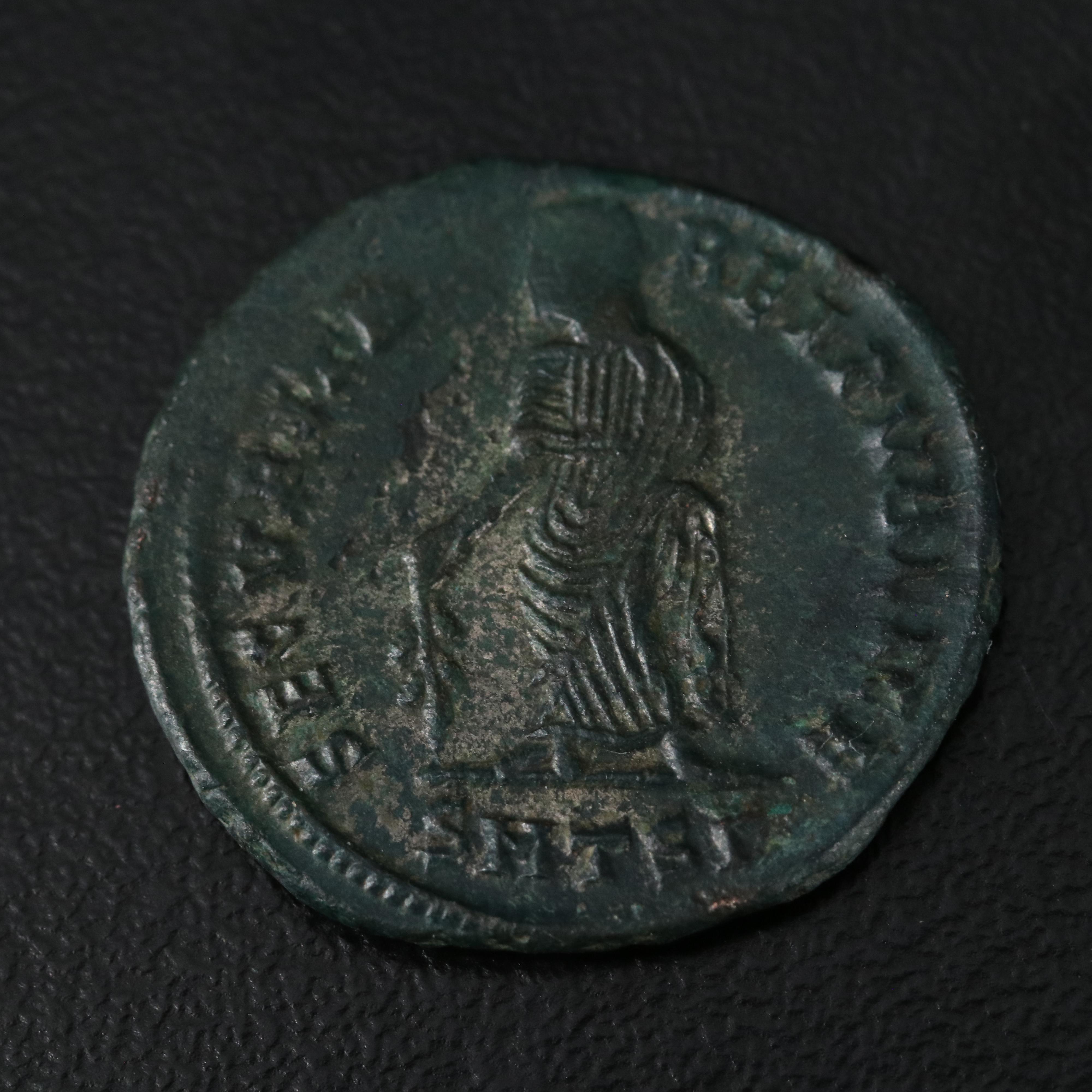 Ancient Roman Imperial Bronze Follis Coin of Helena, ca. 324 A.D ...