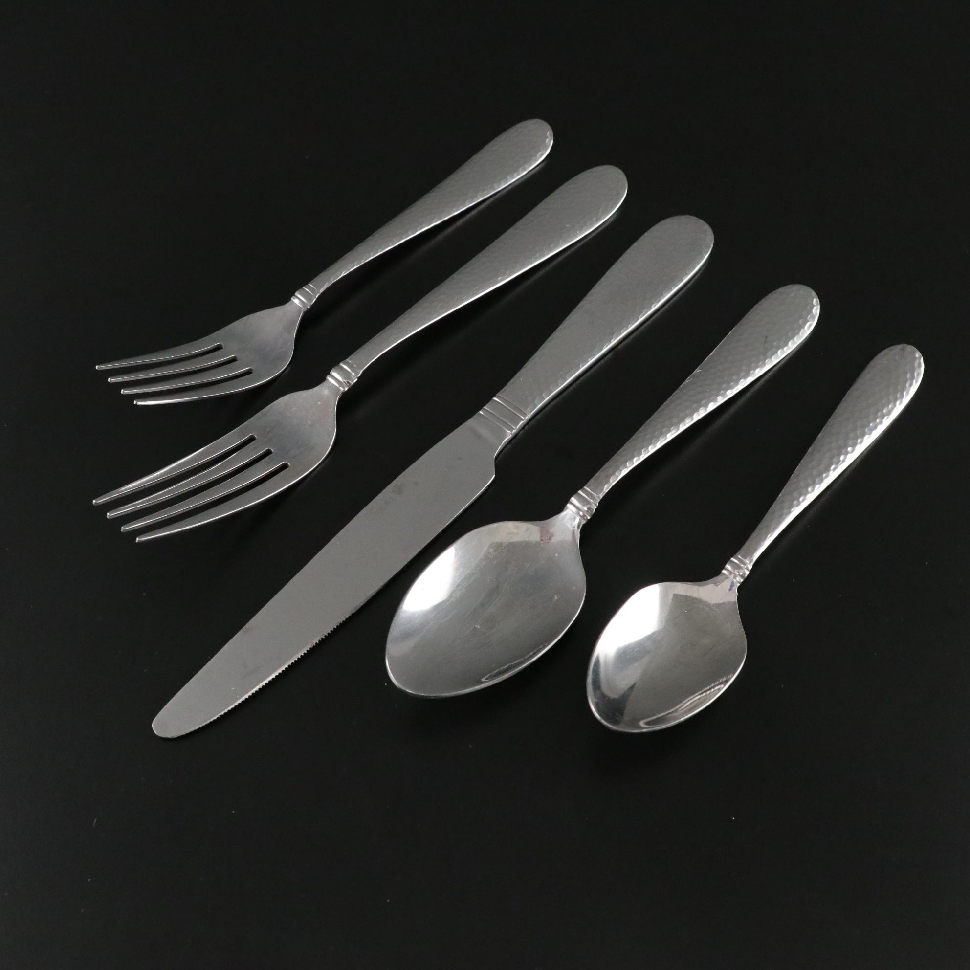 Mikasa "Hammered Opulent" Stainless Steel Flatware | Everything But The ...