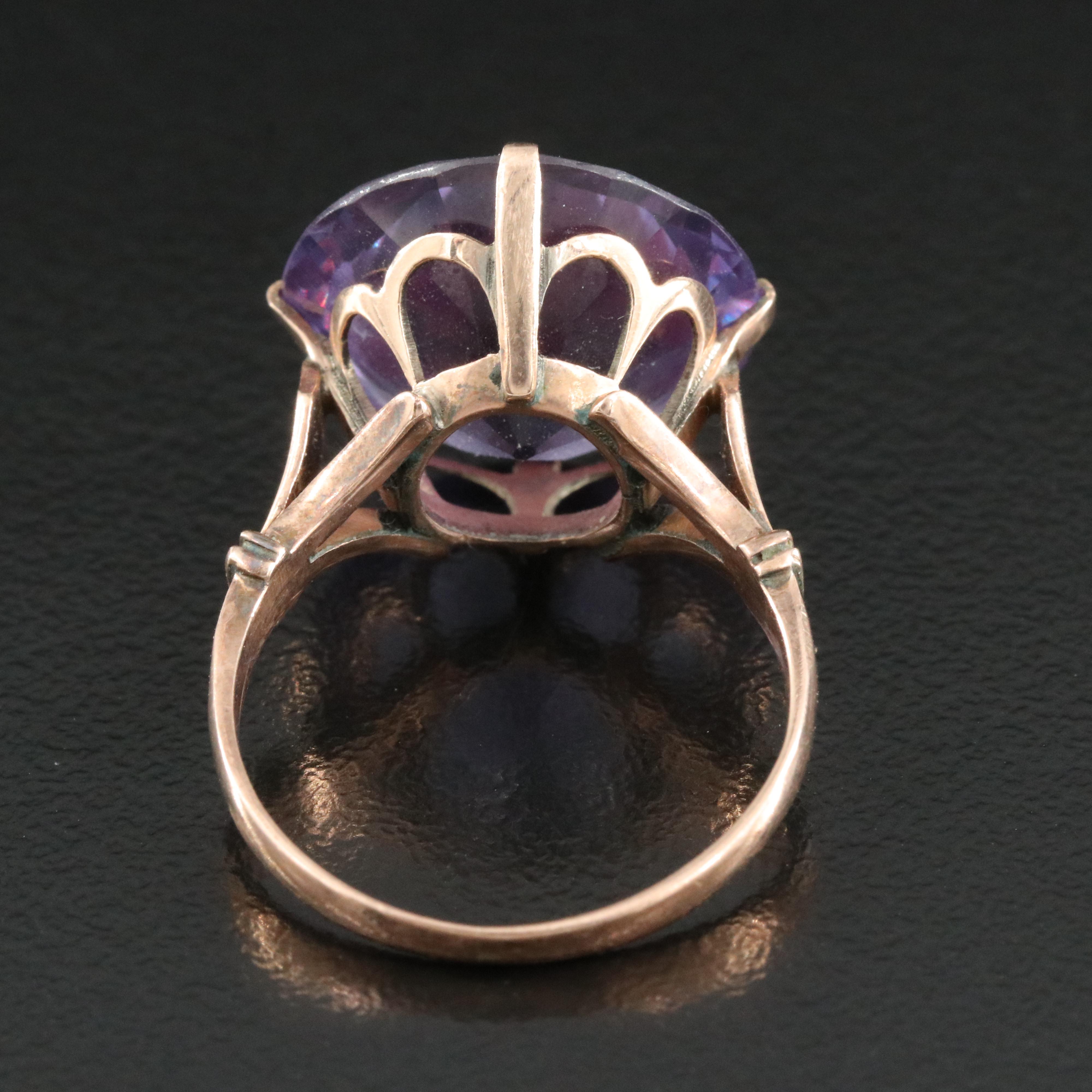 Vintage 10K Color Change Sapphire Ring | Everything But The House