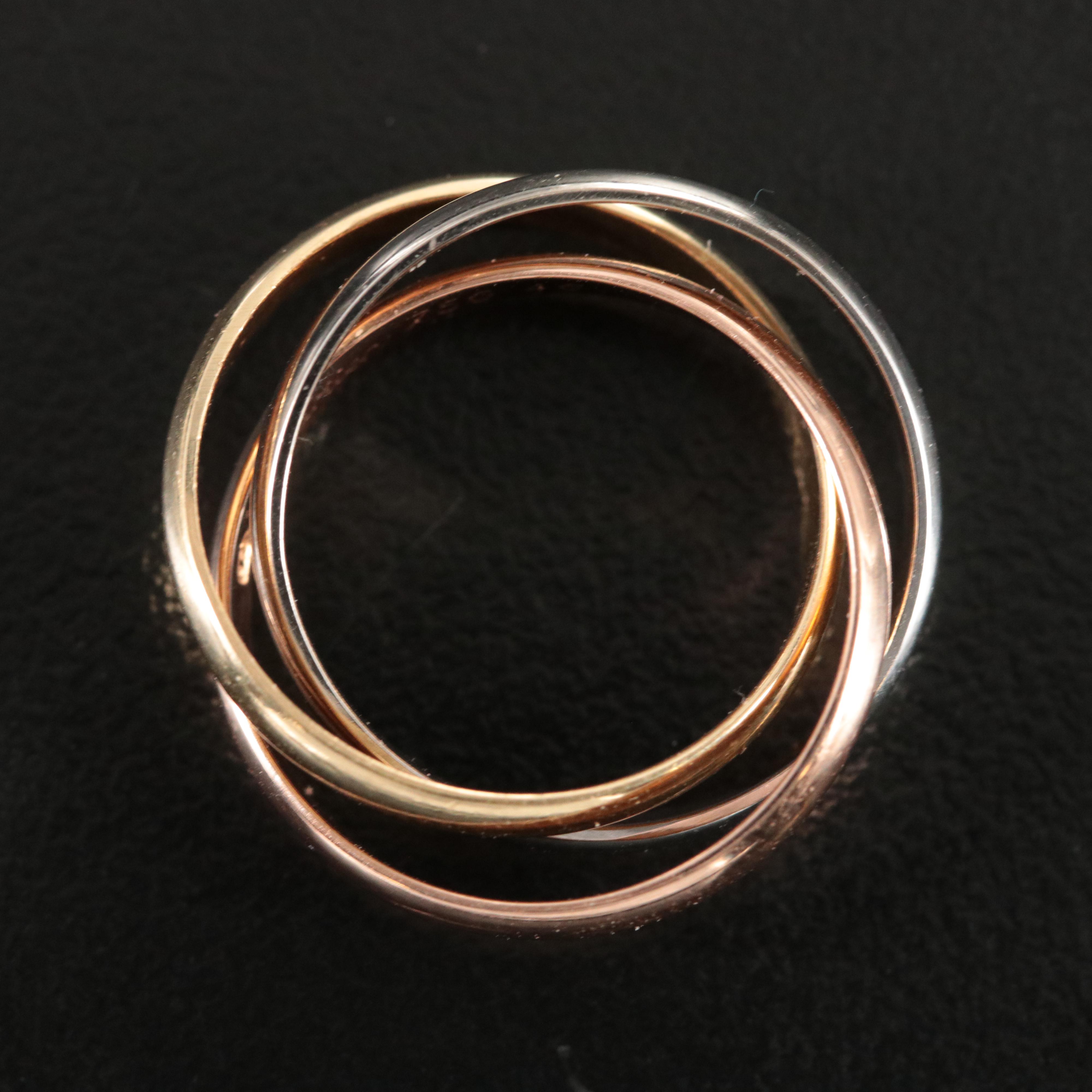 Cartier Trinity 18K Tri-Color Ring | Everything But The House