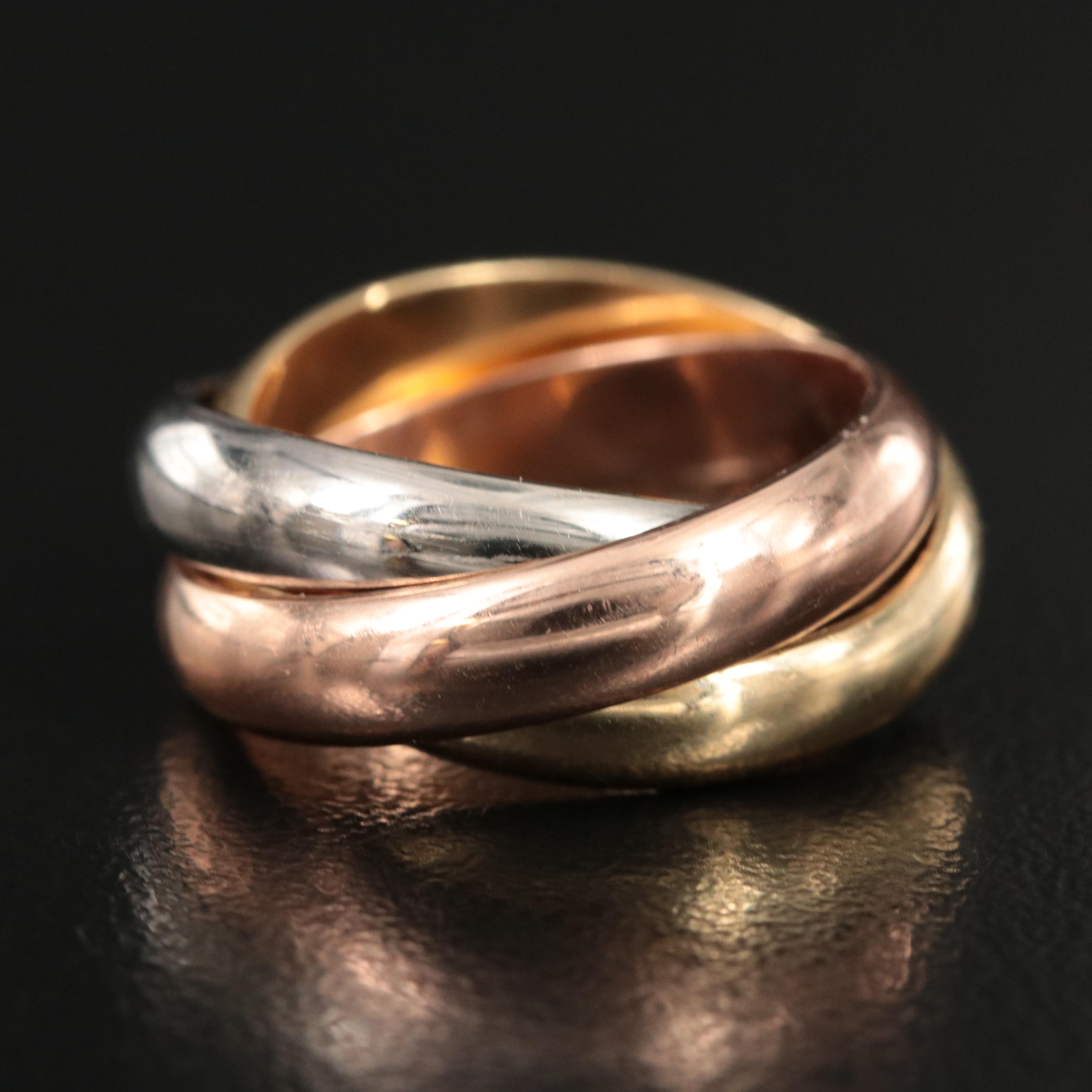 Cartier Trinity 18K Tri-Color Ring | Everything But The House