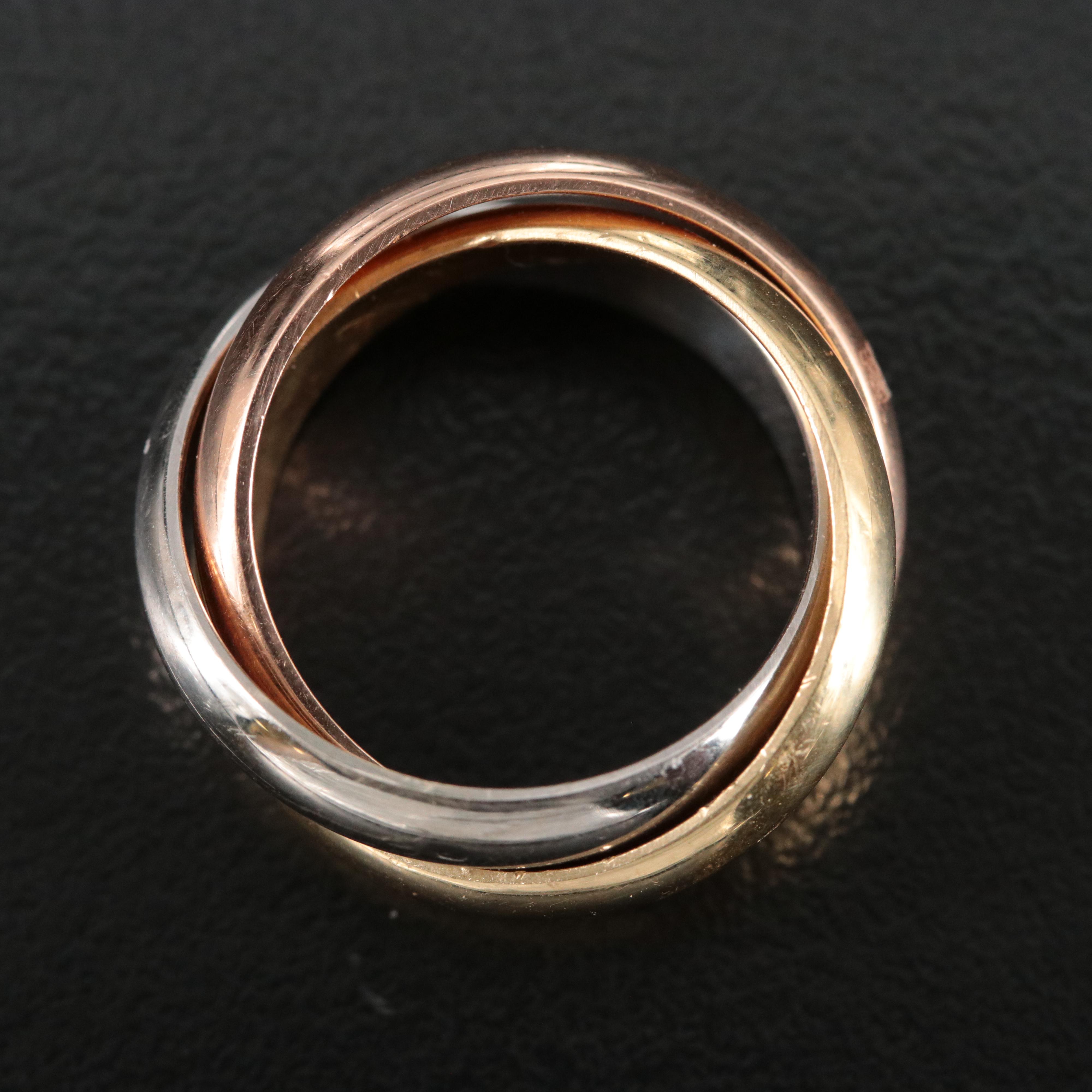 Cartier Trinity 18K Tri-Color Ring | Everything But The House