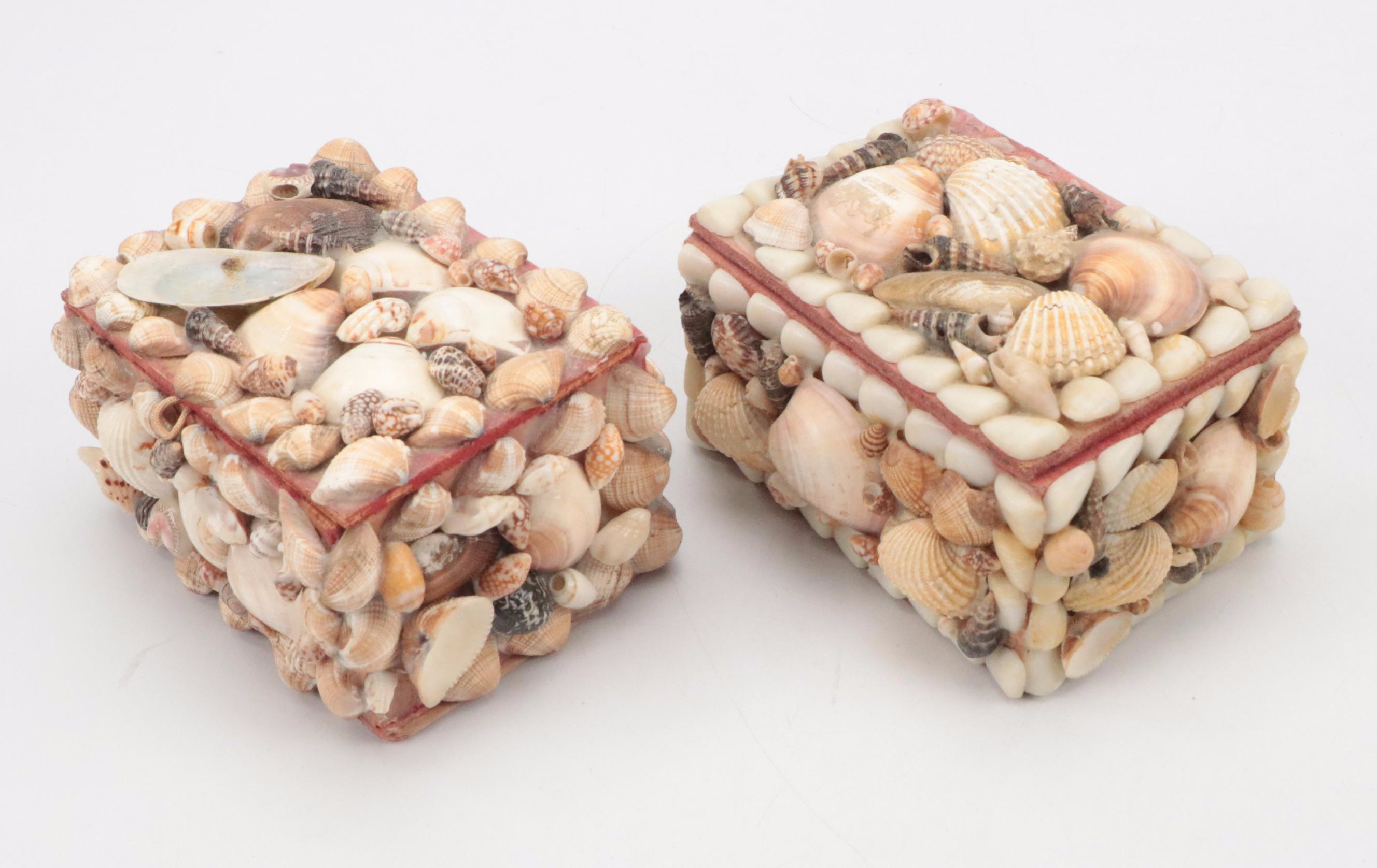 Seashell Embellished Rectangular and Round Boxes | Everything But The House