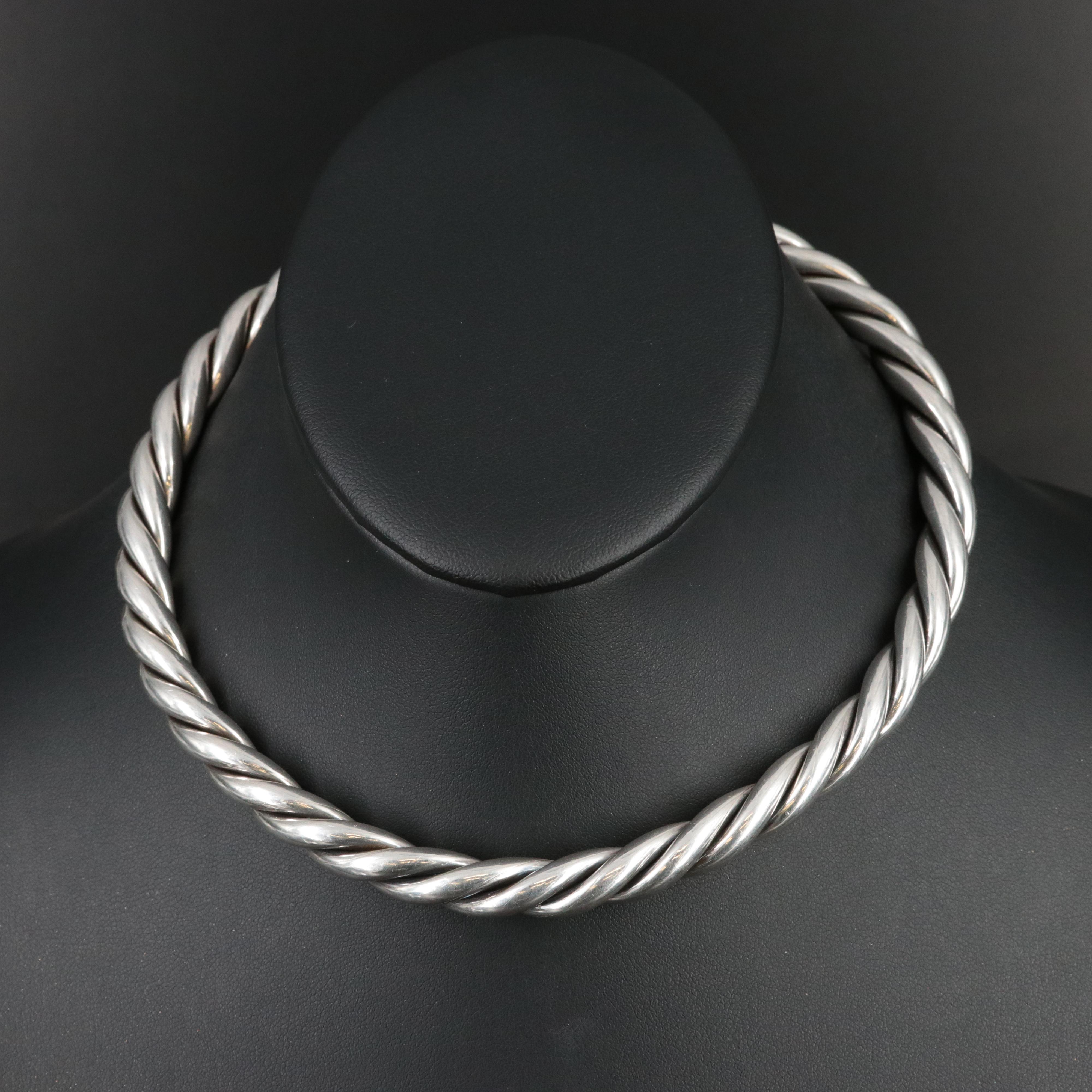 Sterling Rope Twist Collar | Everything But The House