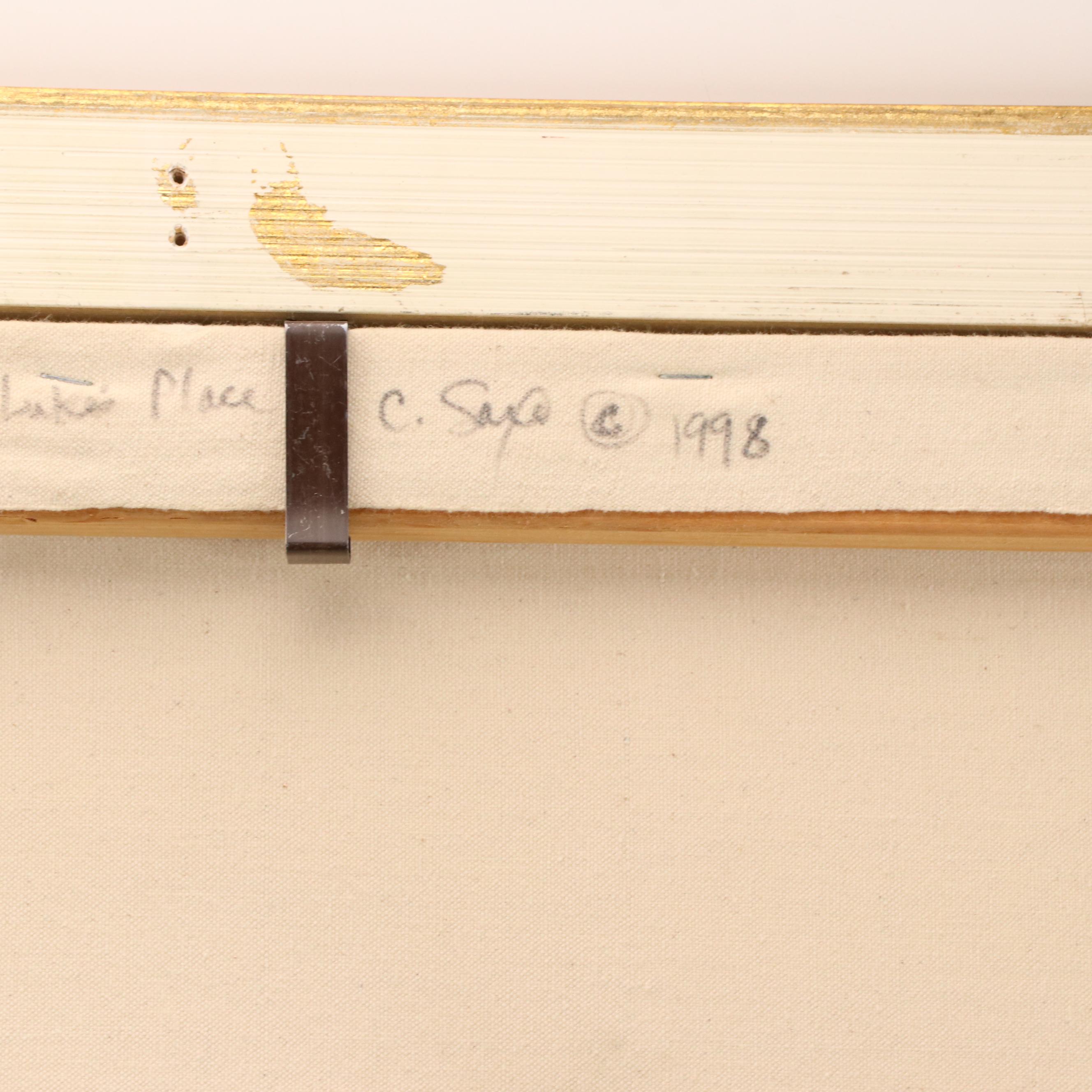 Carol Saxe Oil Painting "Fleeting Moment on St. Luke's Place," 1998 ...