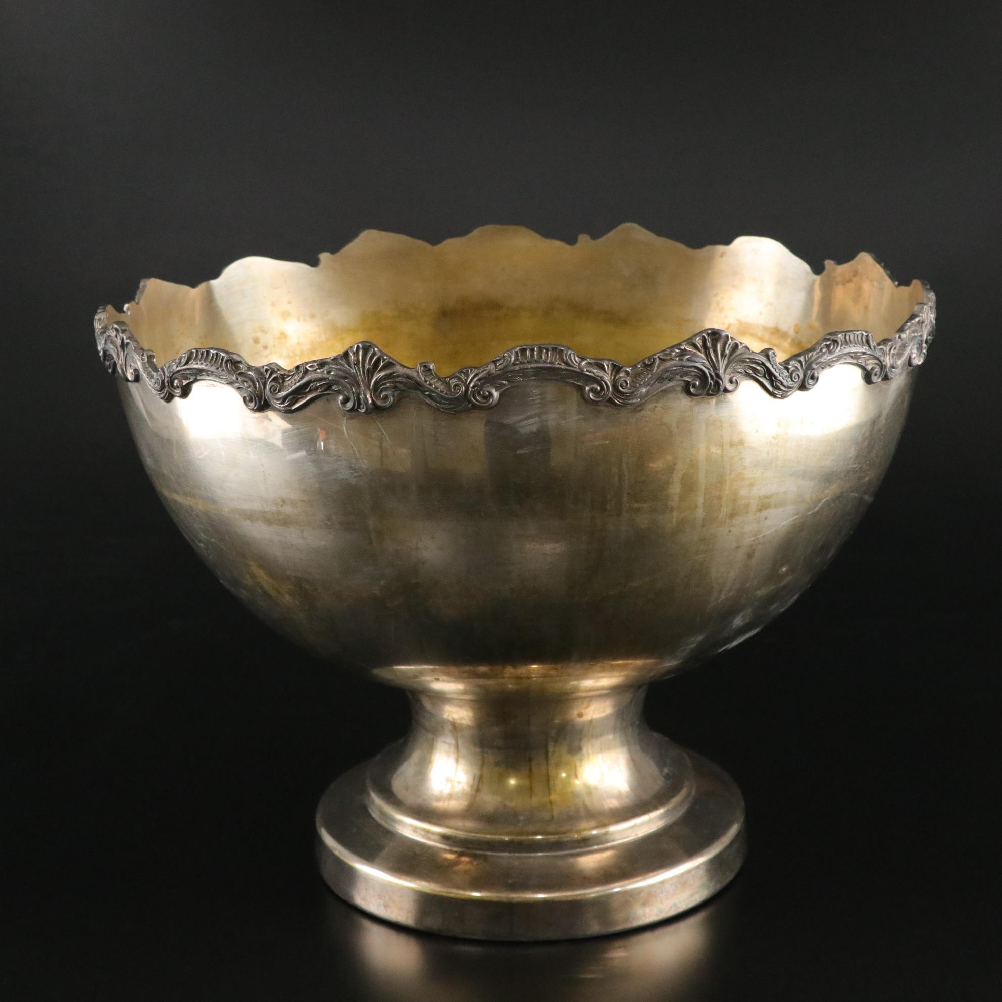 Sheridan Silverplate Punch Bowl and Cups With Towle Serving Tray ...