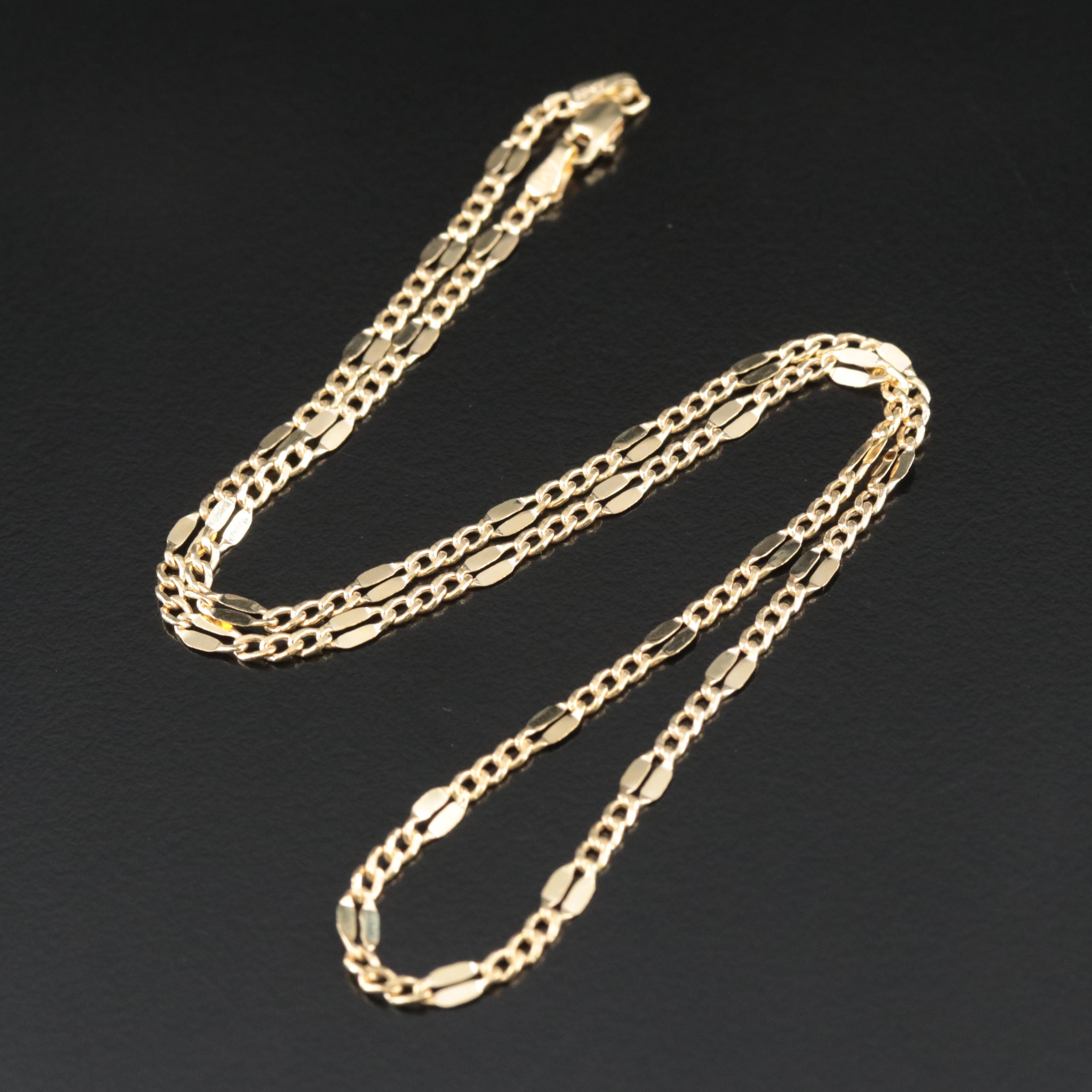 10K Fancy Curb Link Chain Necklace | Everything But The House