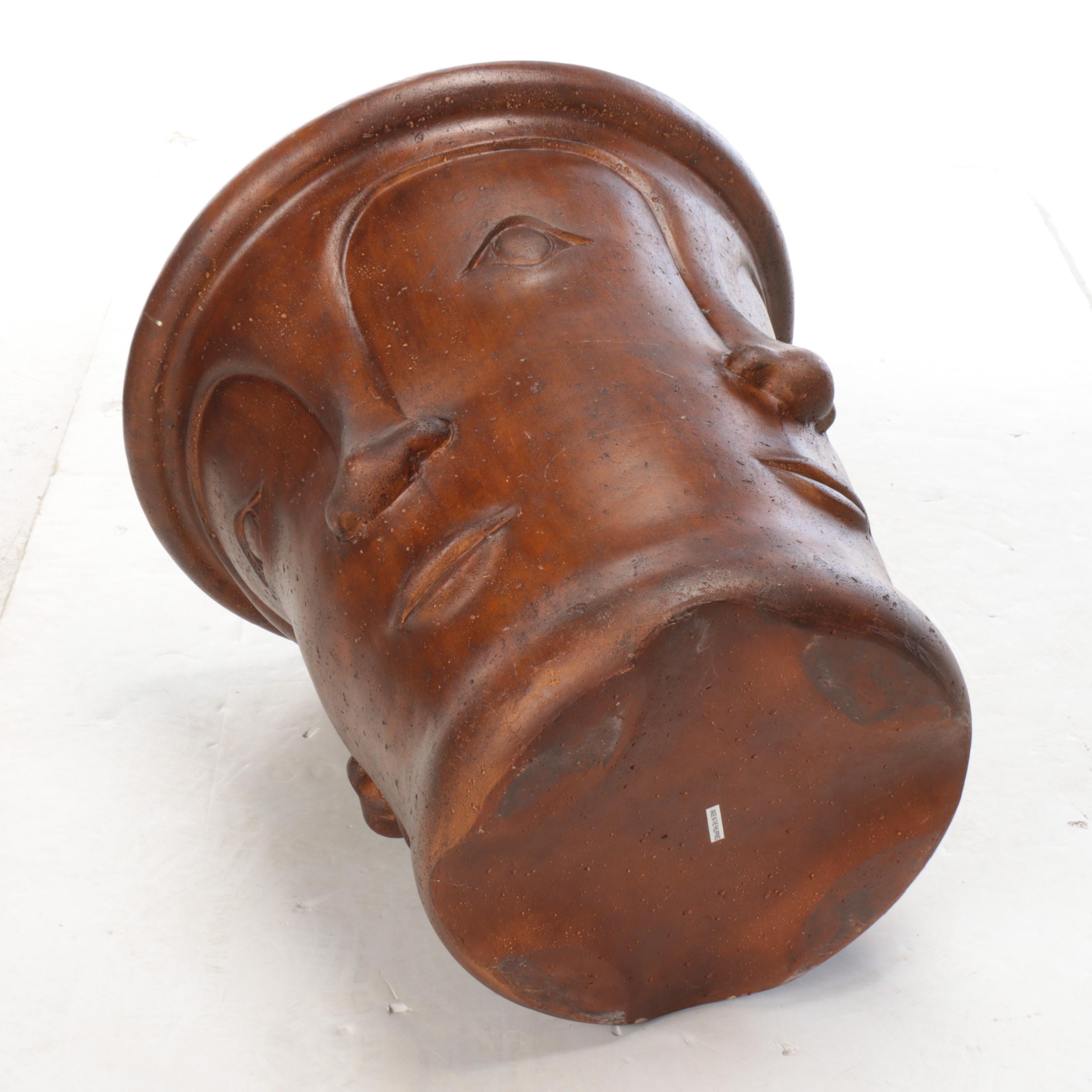 Southeast Asian Modernist Style Metal Face Table | Everything But The House