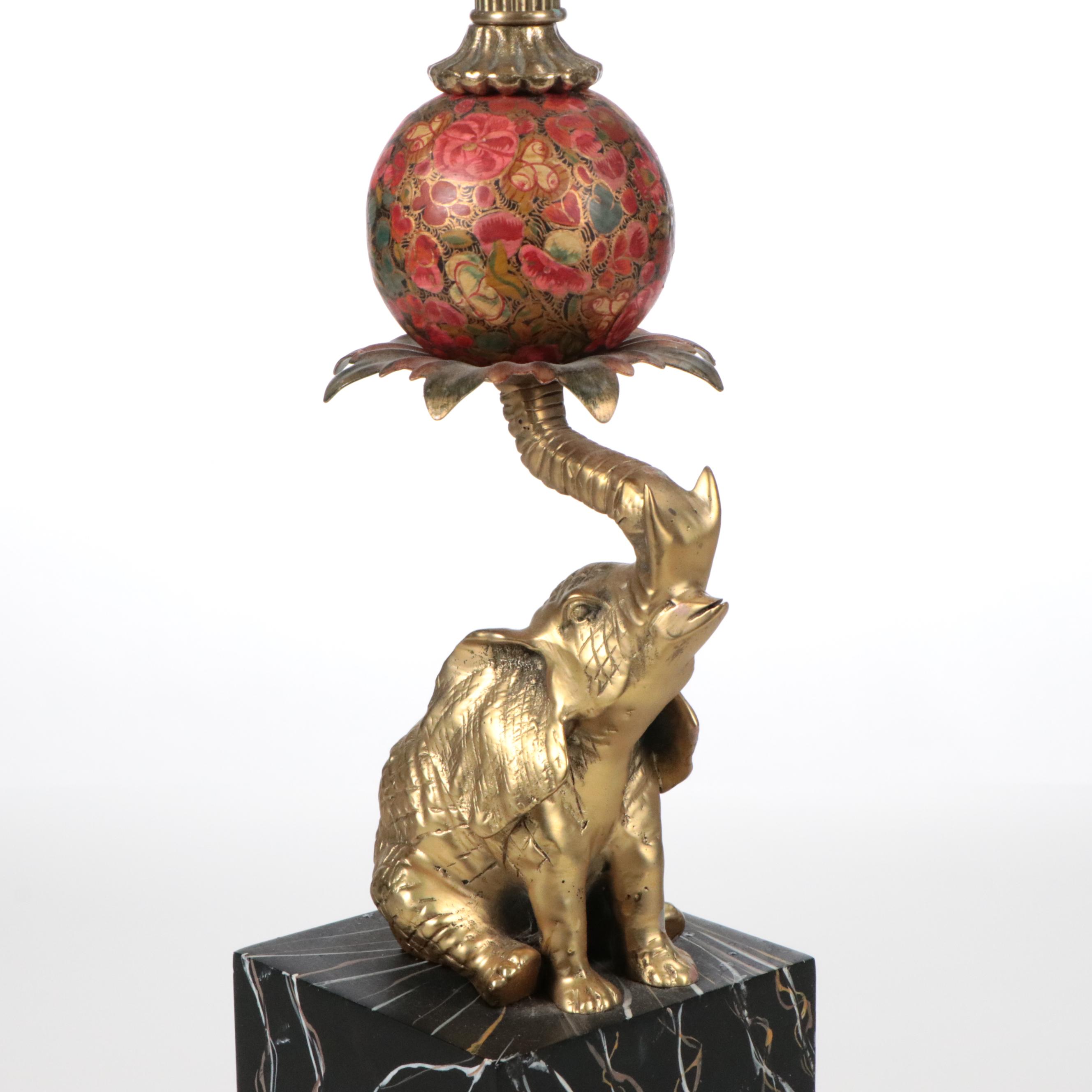 Raymond Waites for Tyndale Elephant Table Lamp Pair with Original ...