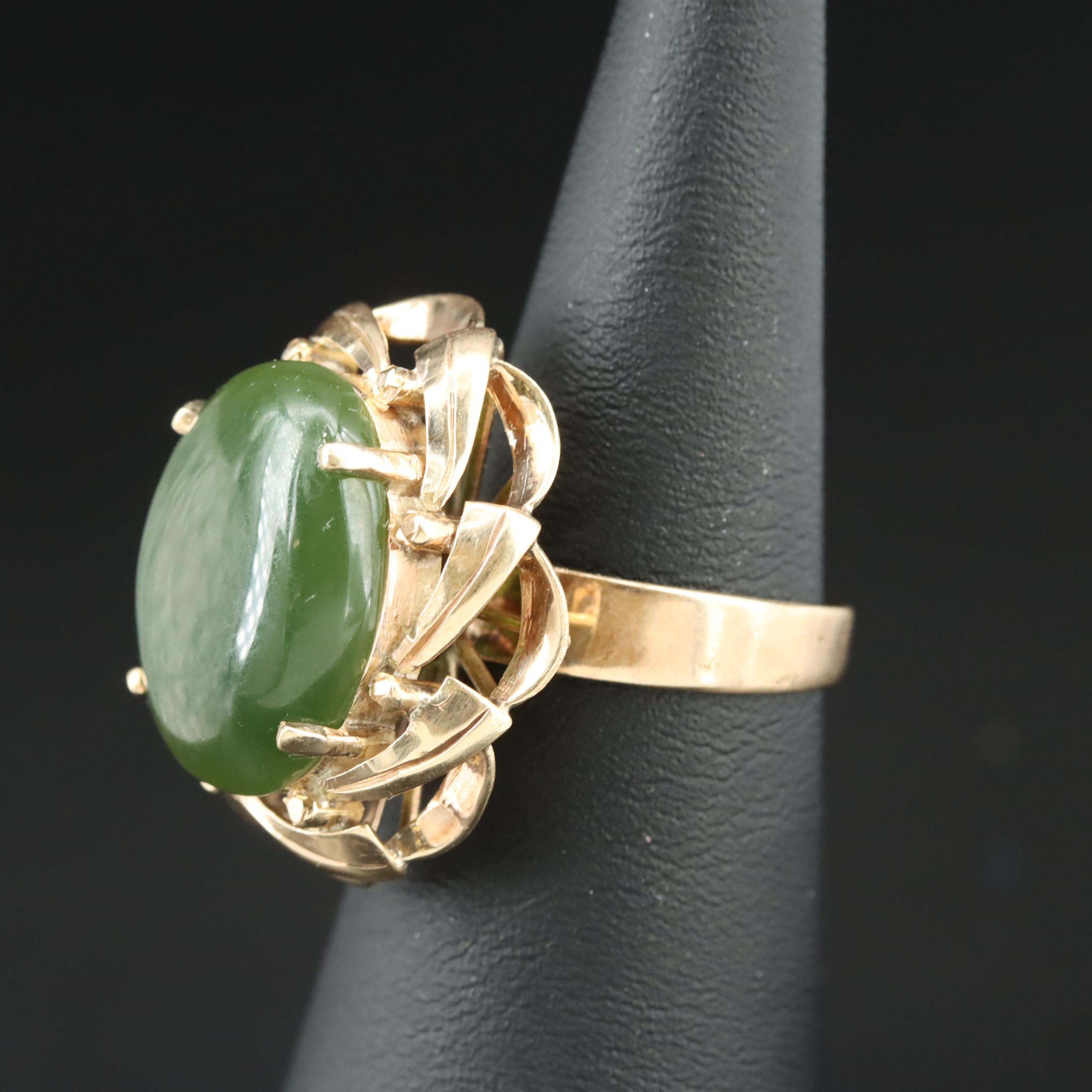 14K Nephrite Ring | Everything But The House