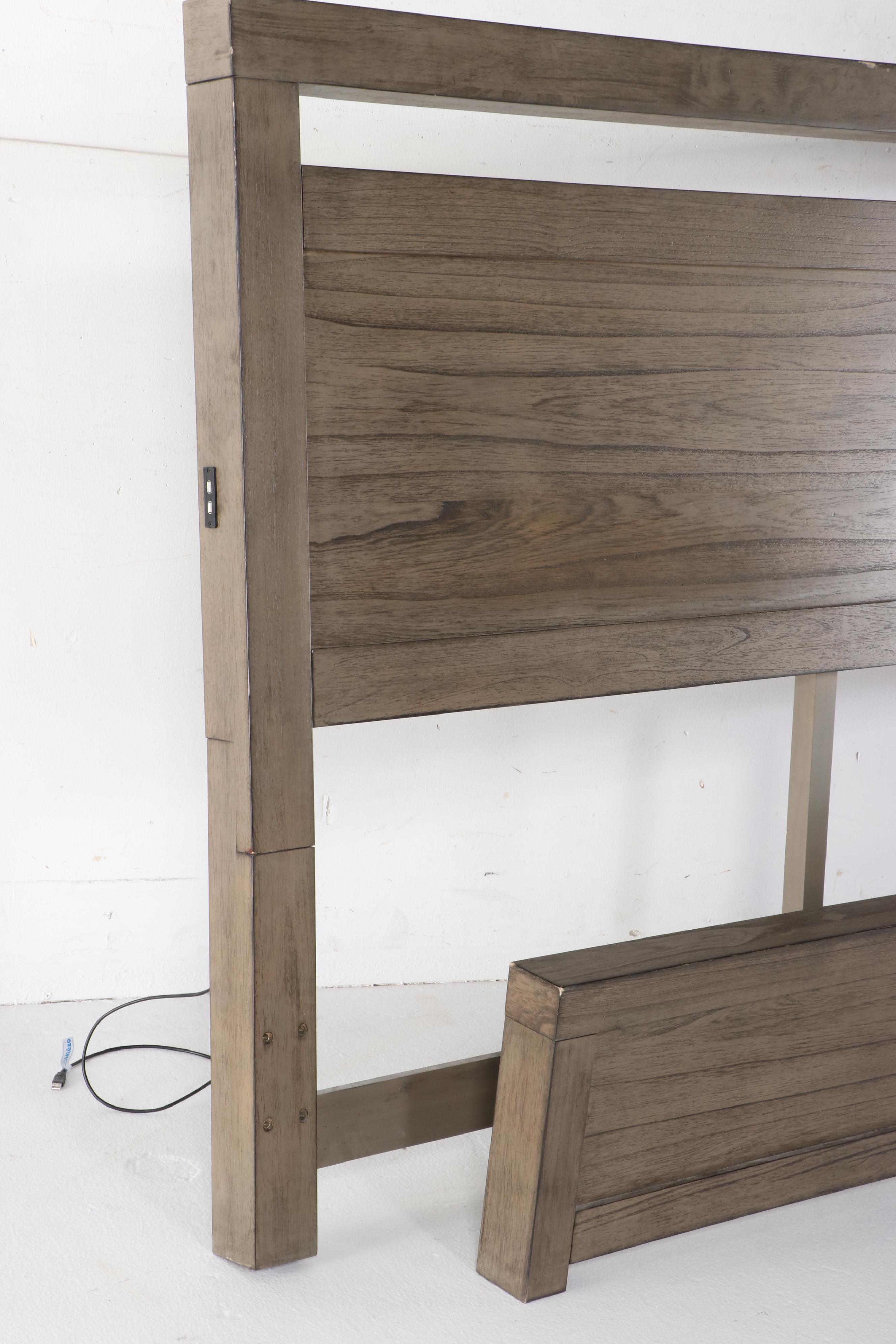 Aspen Home Grey Finish Wooden Farmhouse Style Bed Frame | Everything ...