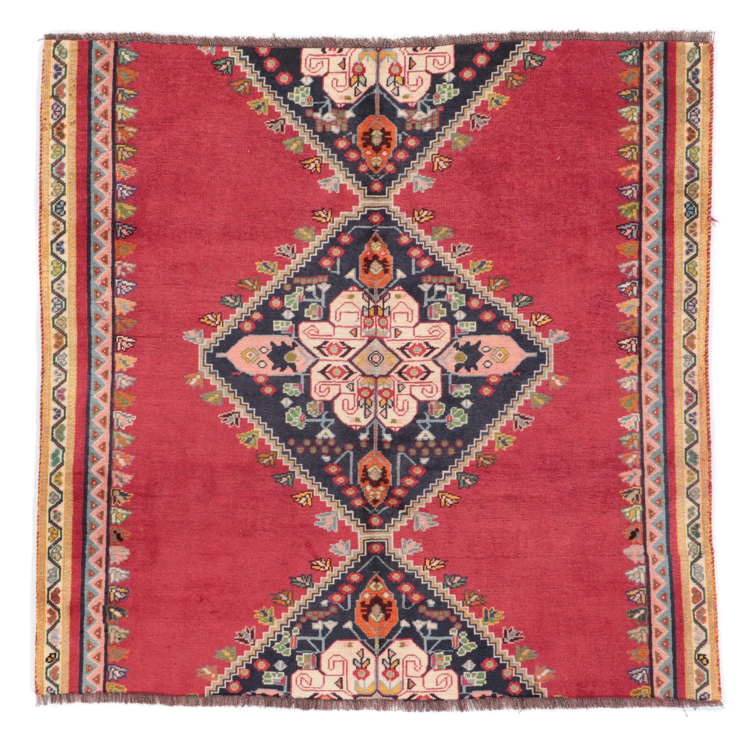 5'3 x 5'3 Hand-Knotted Persian Remnant Area Rug | Everything But The House