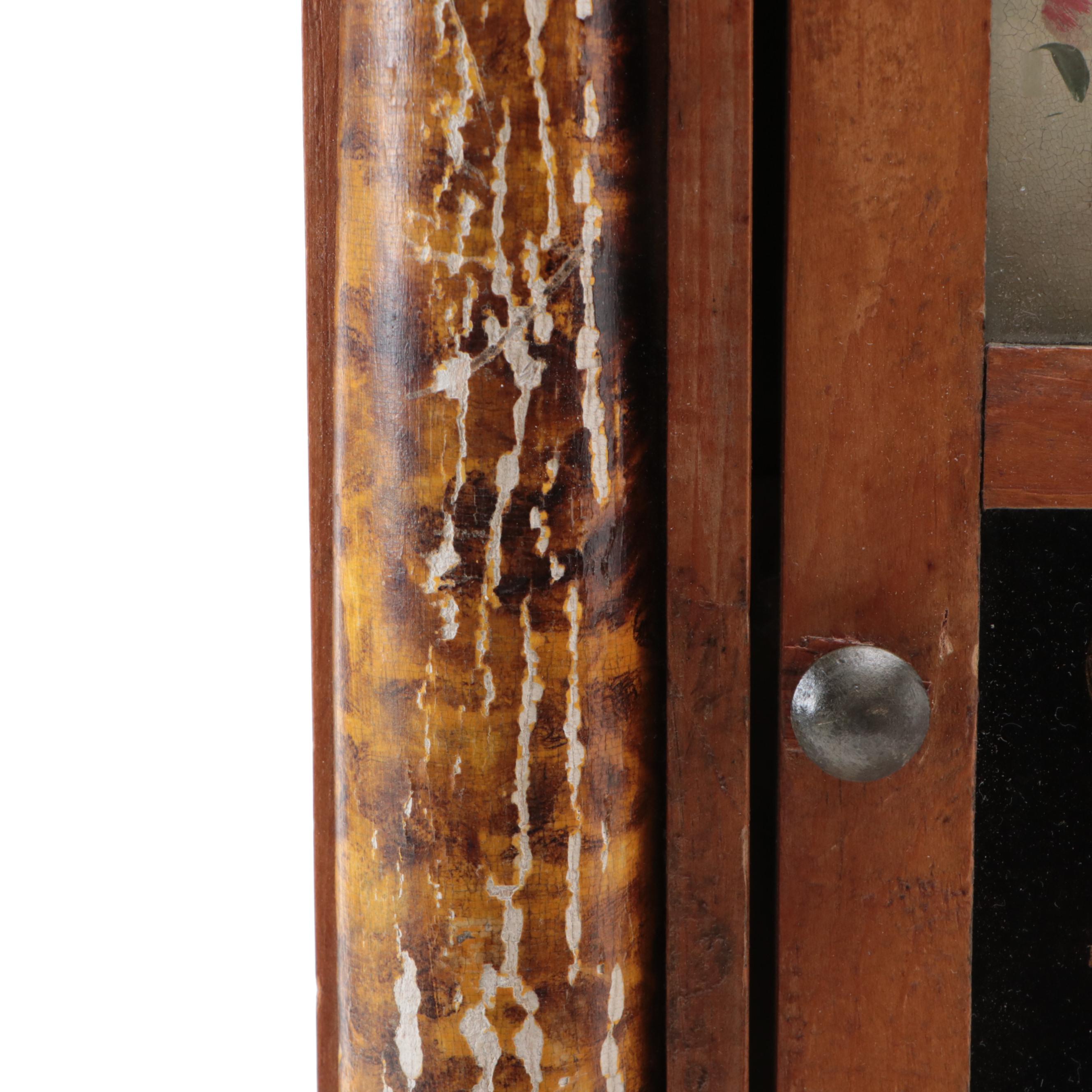 Seth Thomas Wooden Reverse Painted Pillar Clock, Mid-19th Century ...