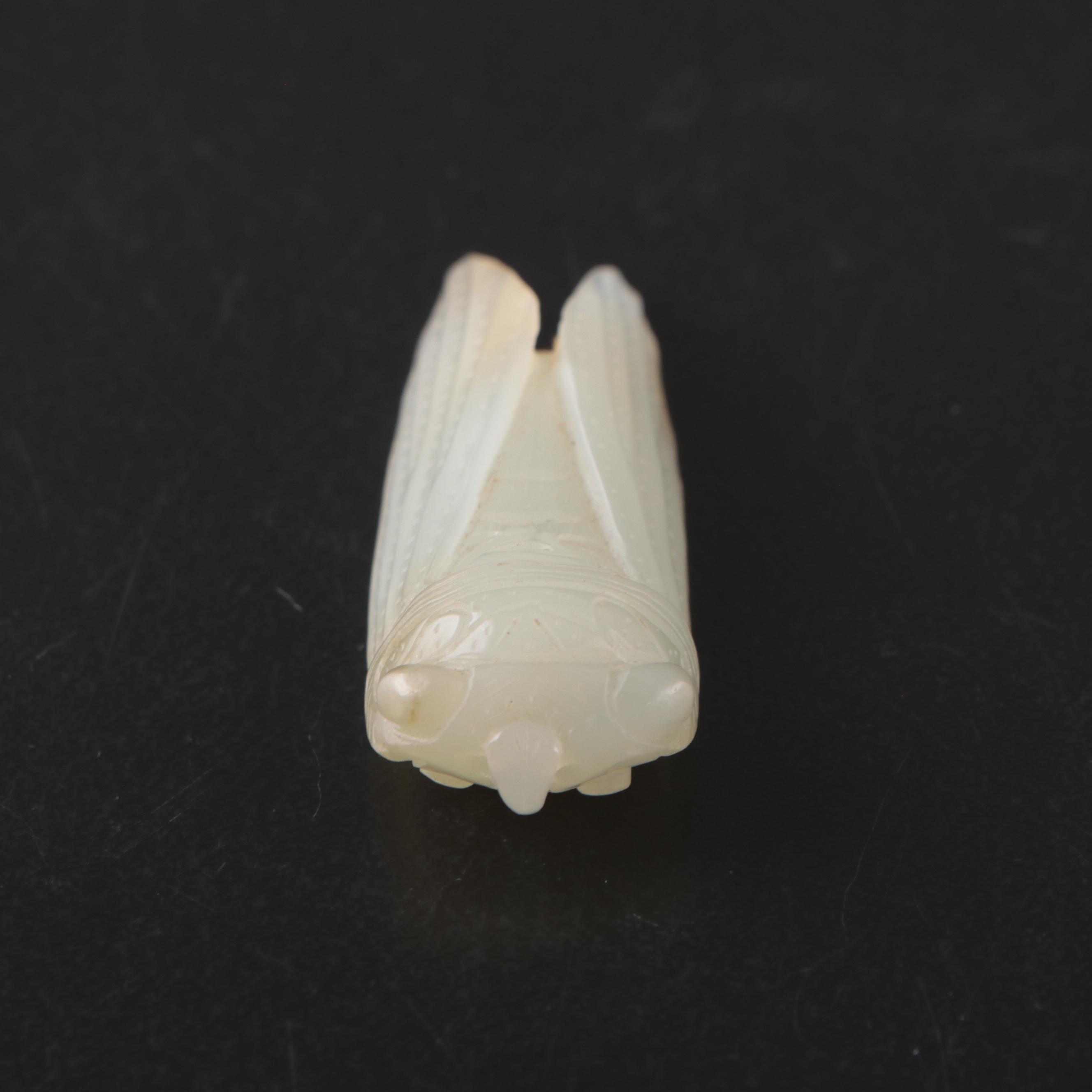 Carved Jadeite, Serpentine Objects with 800 Silver Plaques, Aventurine ...