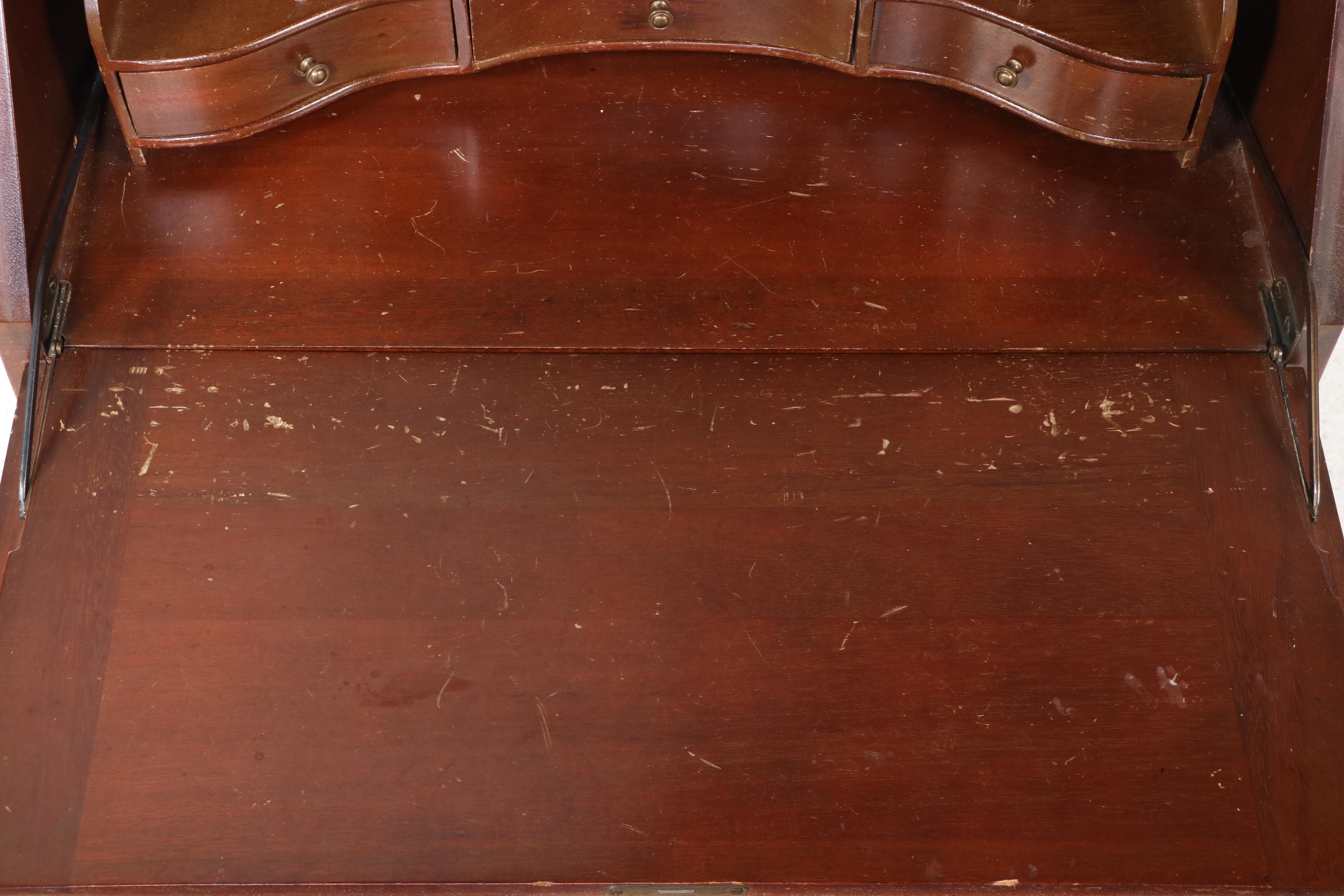 John Wanamaker Queen Anne Style Mahogany Slant-Front Desk, Mid-20th ...