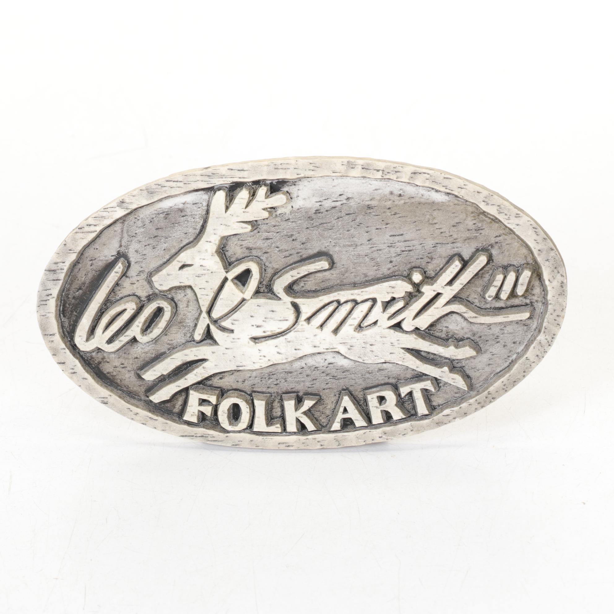 Leo R. Smith III Folk Art Wooden "Sleigh Santa" and Gene Webb Hand ...