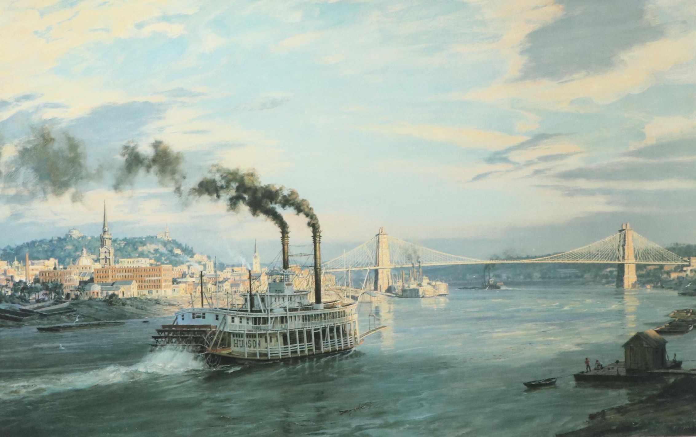 John Stobart Offset Lithograph "Cincinnati," 1988 | EBTH