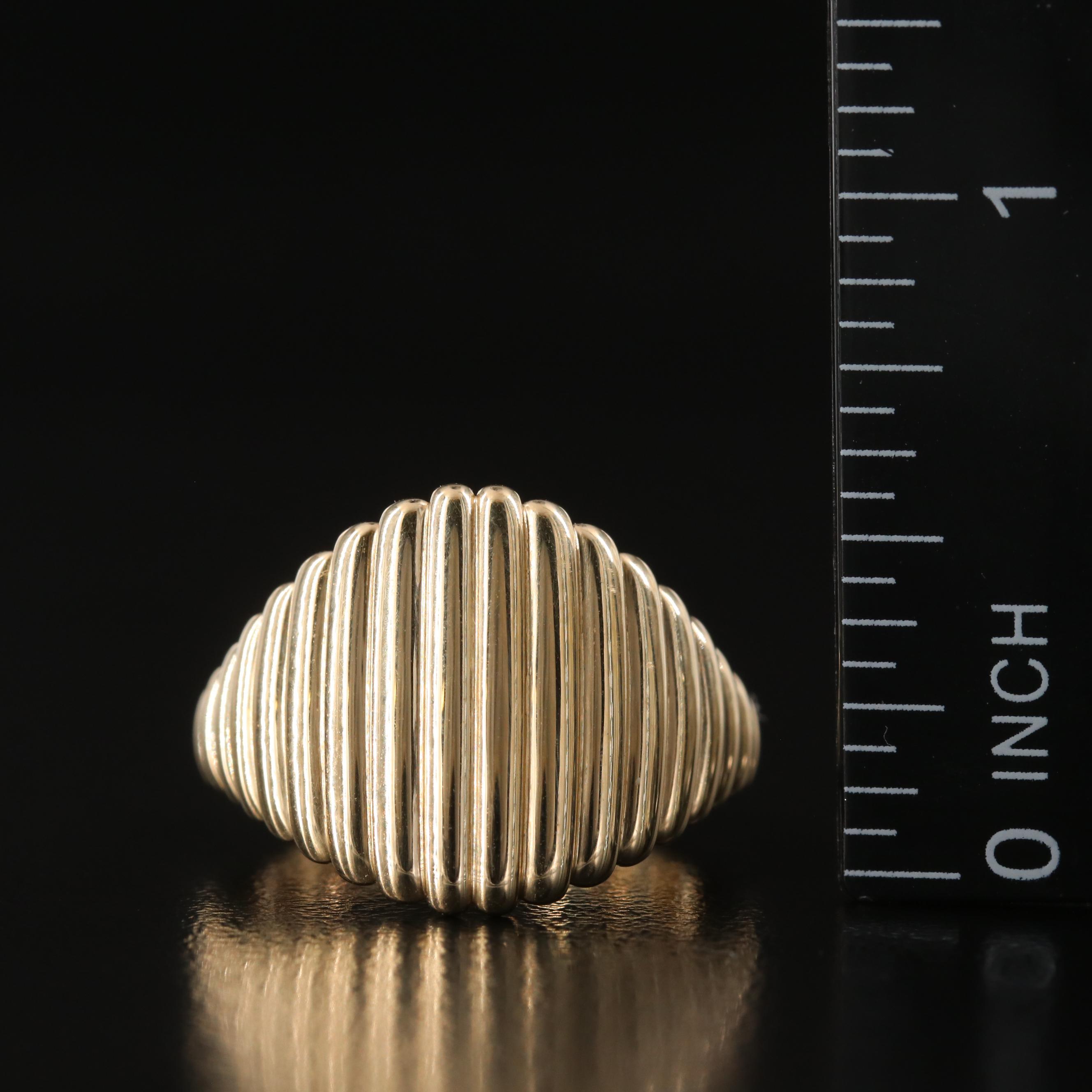 14K Tapered Fluted Ring | EBTH