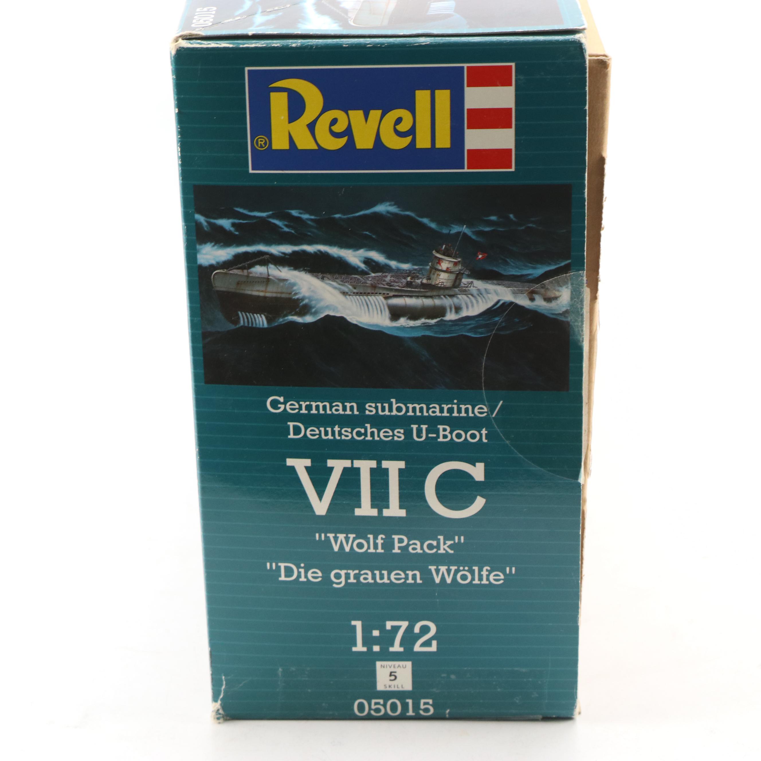 Revell 1:72 Scale VII C German U-Boat Model Kit with Other Naval Model ...
