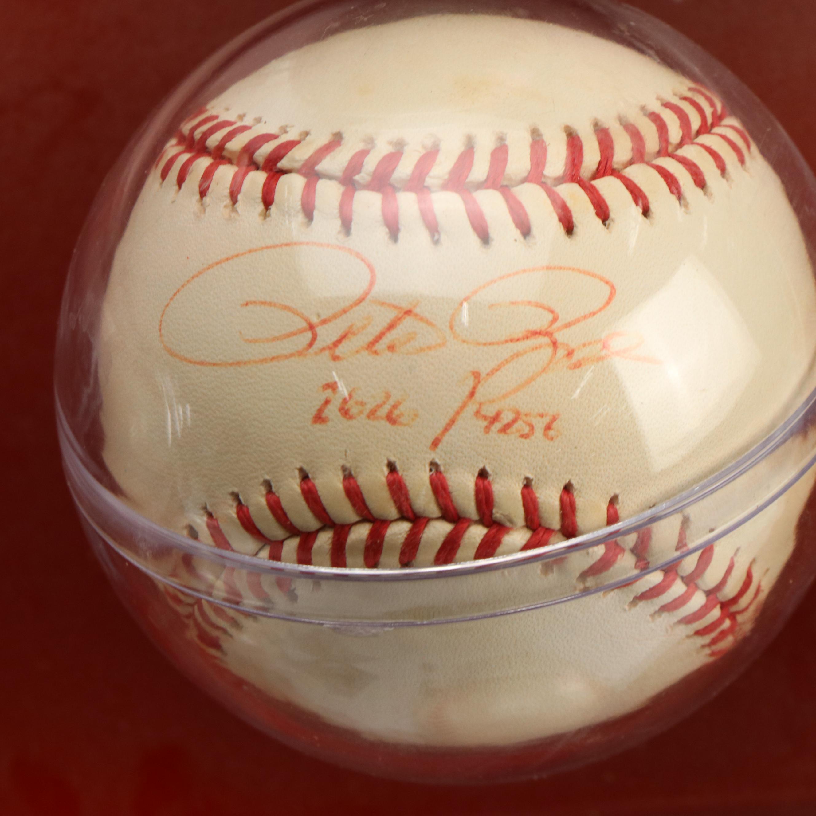 "The Great Eight" Signed Baseballs with Riverfront Stadium Seat Display ...