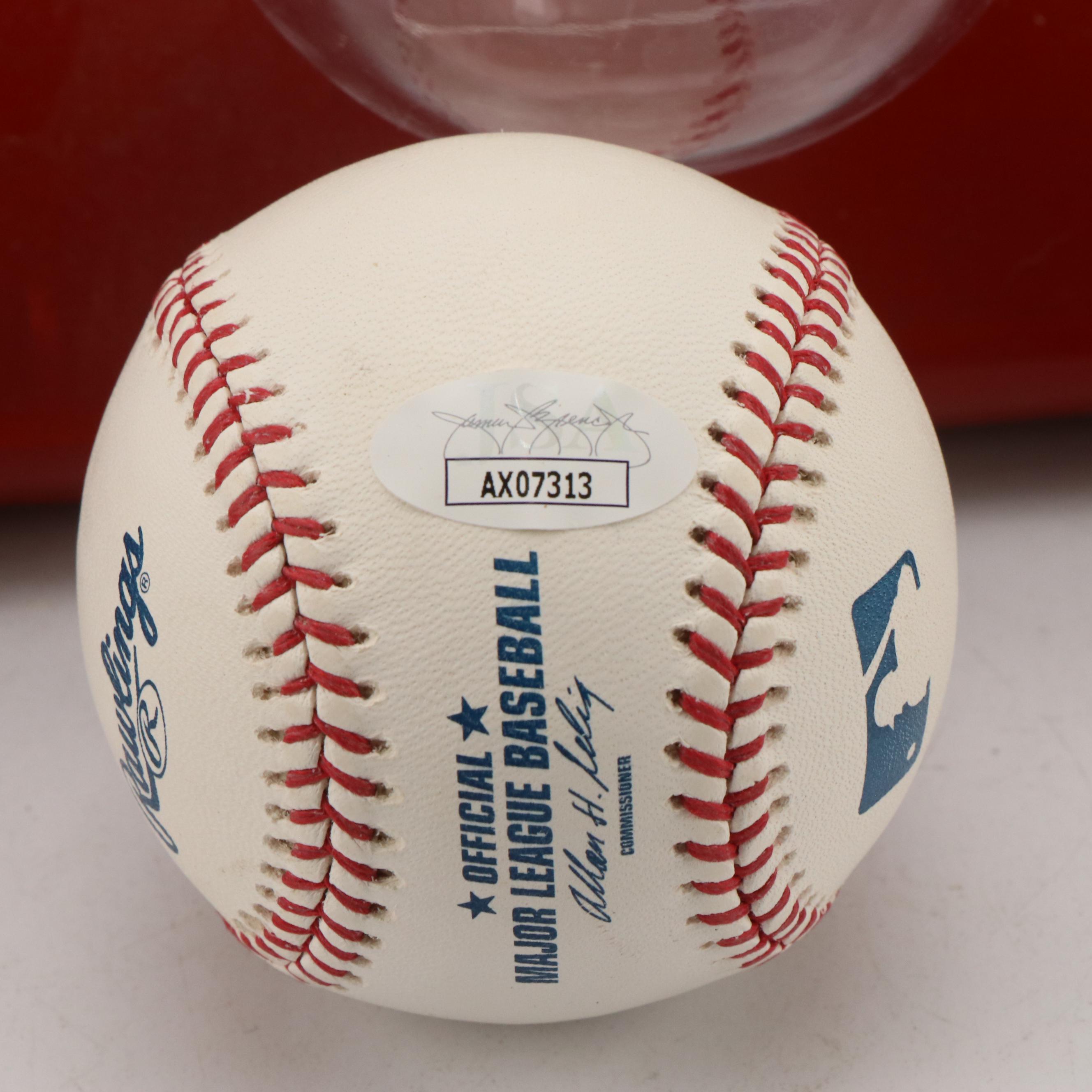 "The Great Eight" Signed Baseballs with Riverfront Stadium Seat Display ...