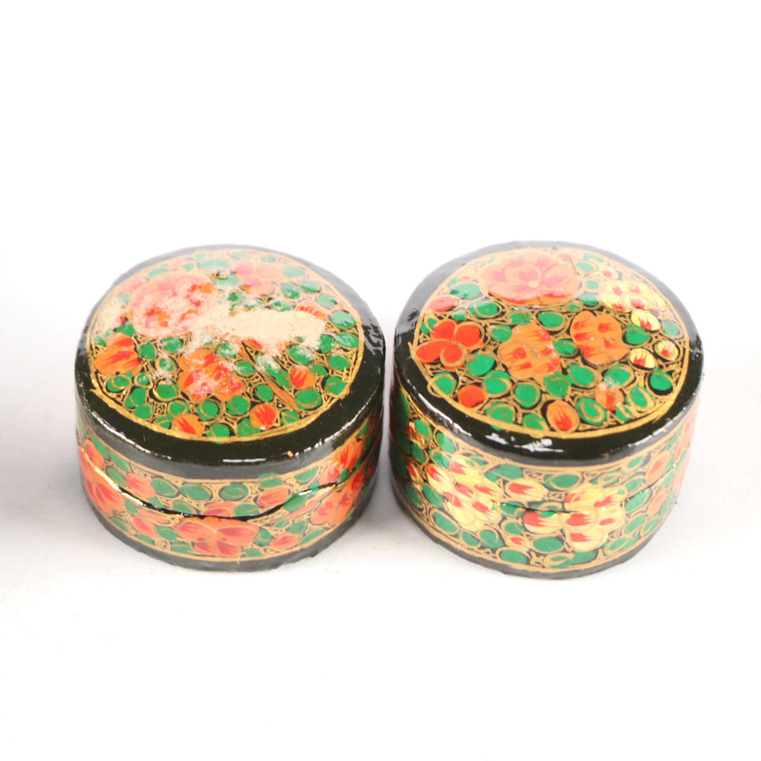 Indian Folk Art Hand-Painted Kashmiri Papier-Mâché Boxes | Everything ...