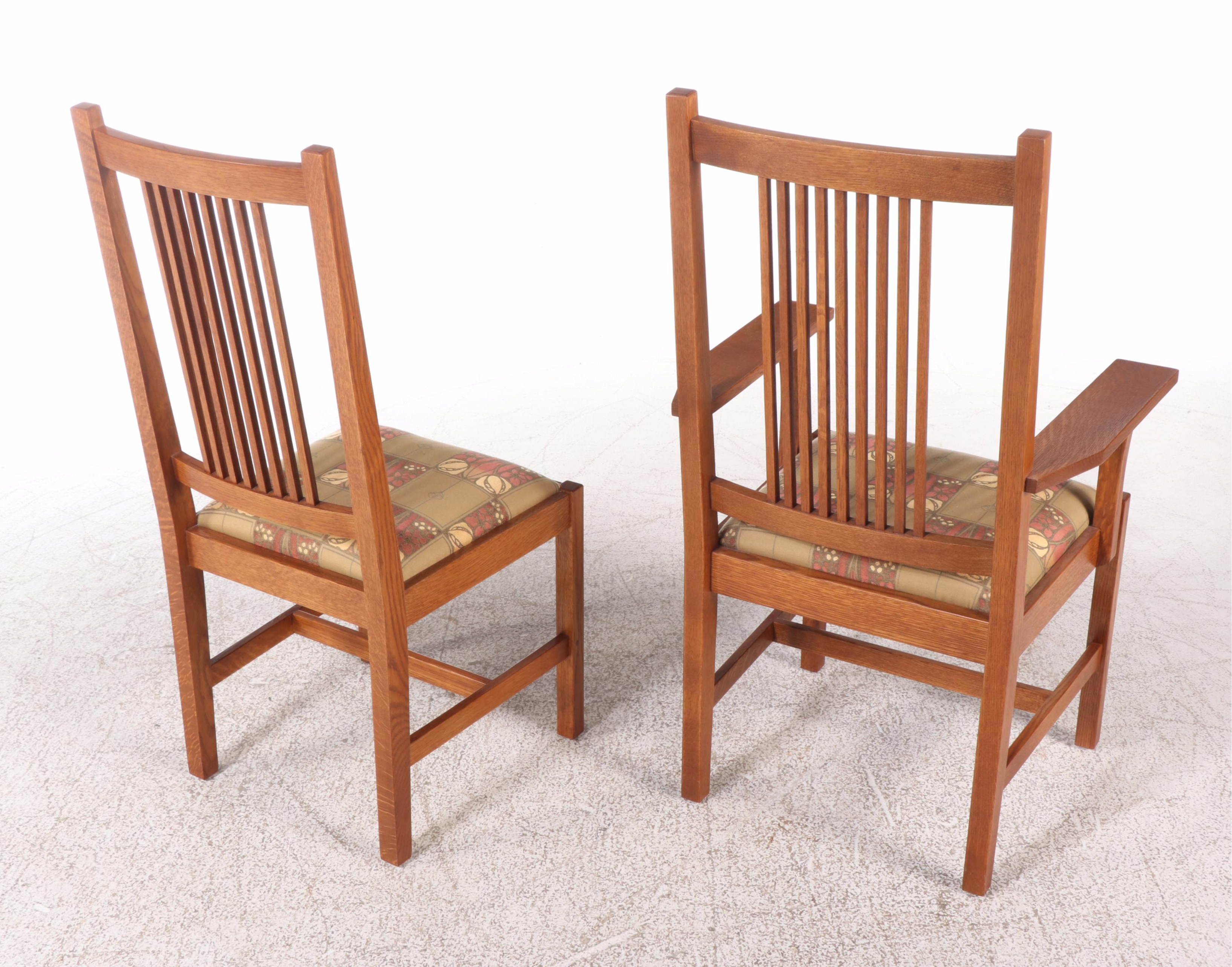 Stickley Arts and Crafts Style Oak Dining Set | Everything But The House