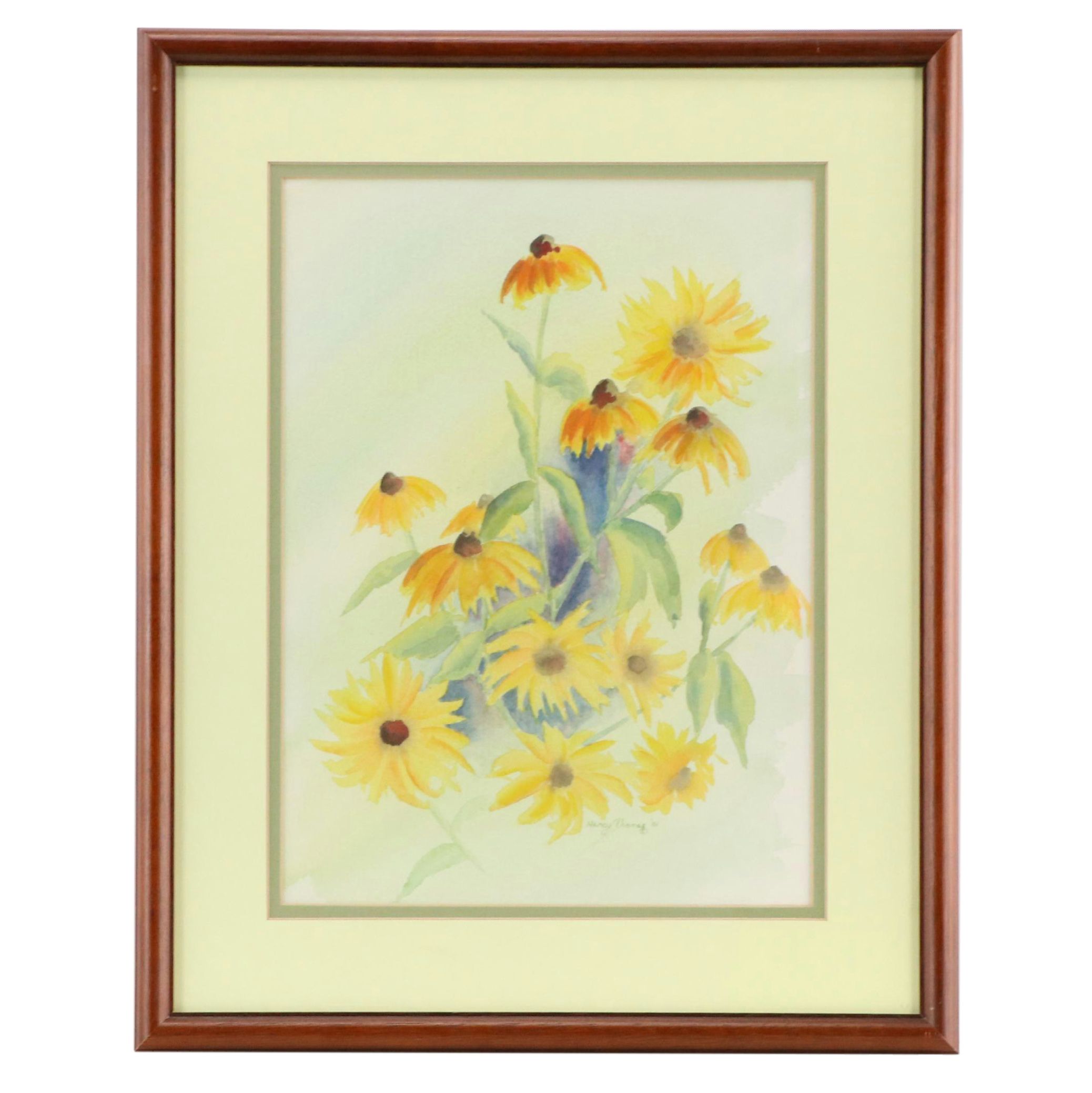 Nancy Thomas Watercolor "Black-Eyed Susan," 2001 | Everything But The House