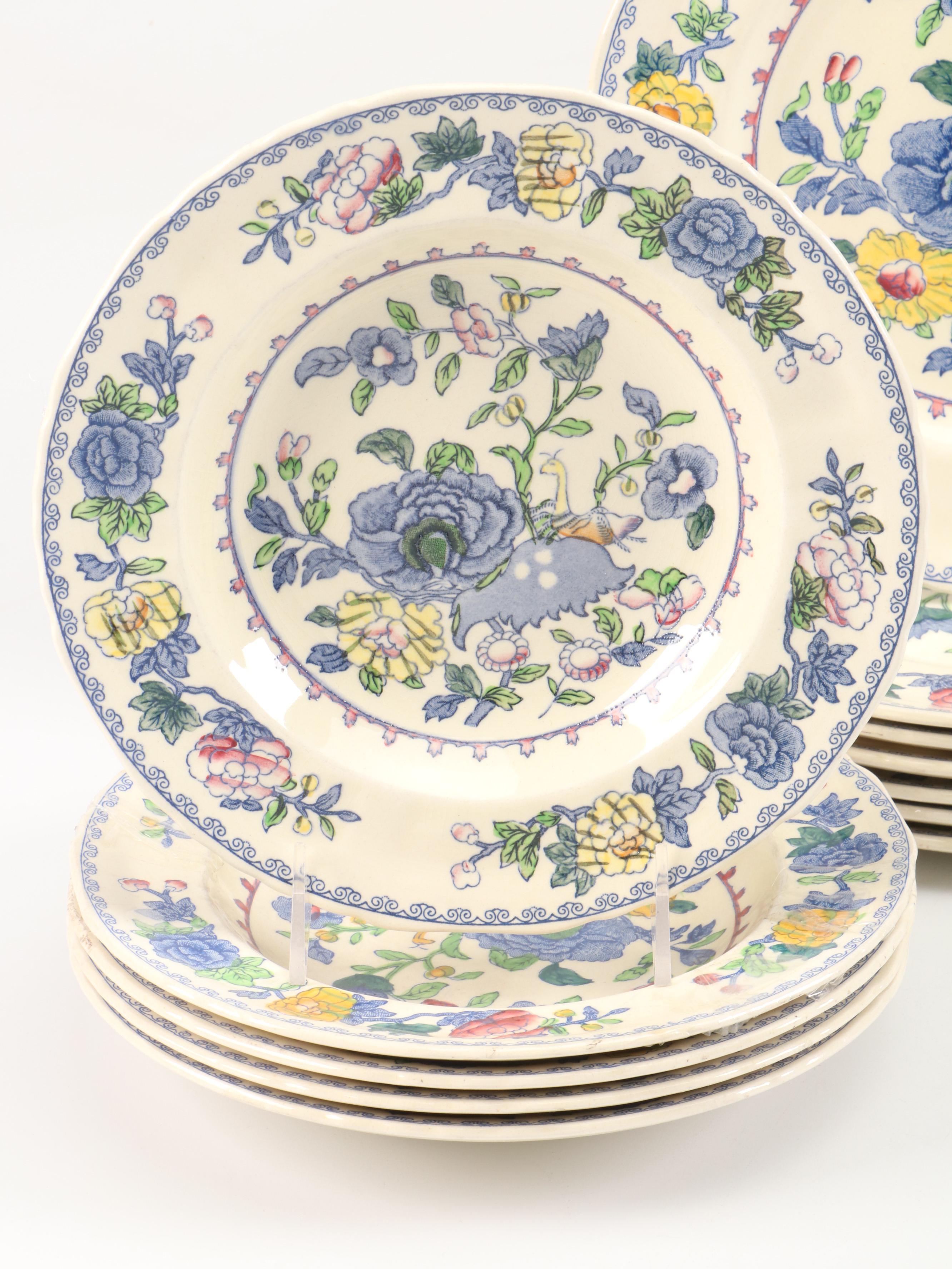 Masons "Regency Plantation Colonial" Ironstone Plates and Bowls ...