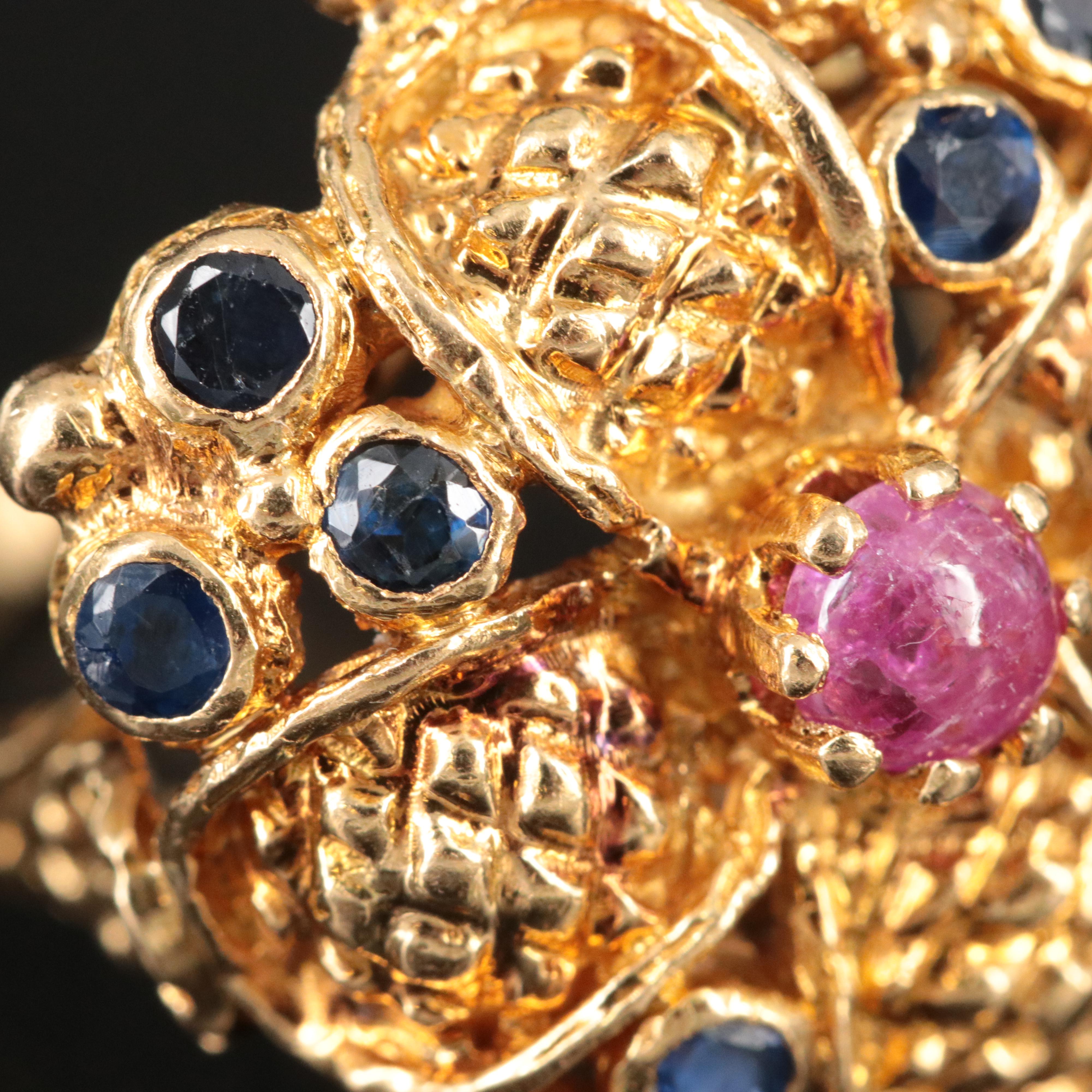 Ilias Lalaounis 18K Sapphire and Ruby Ring | EBTH