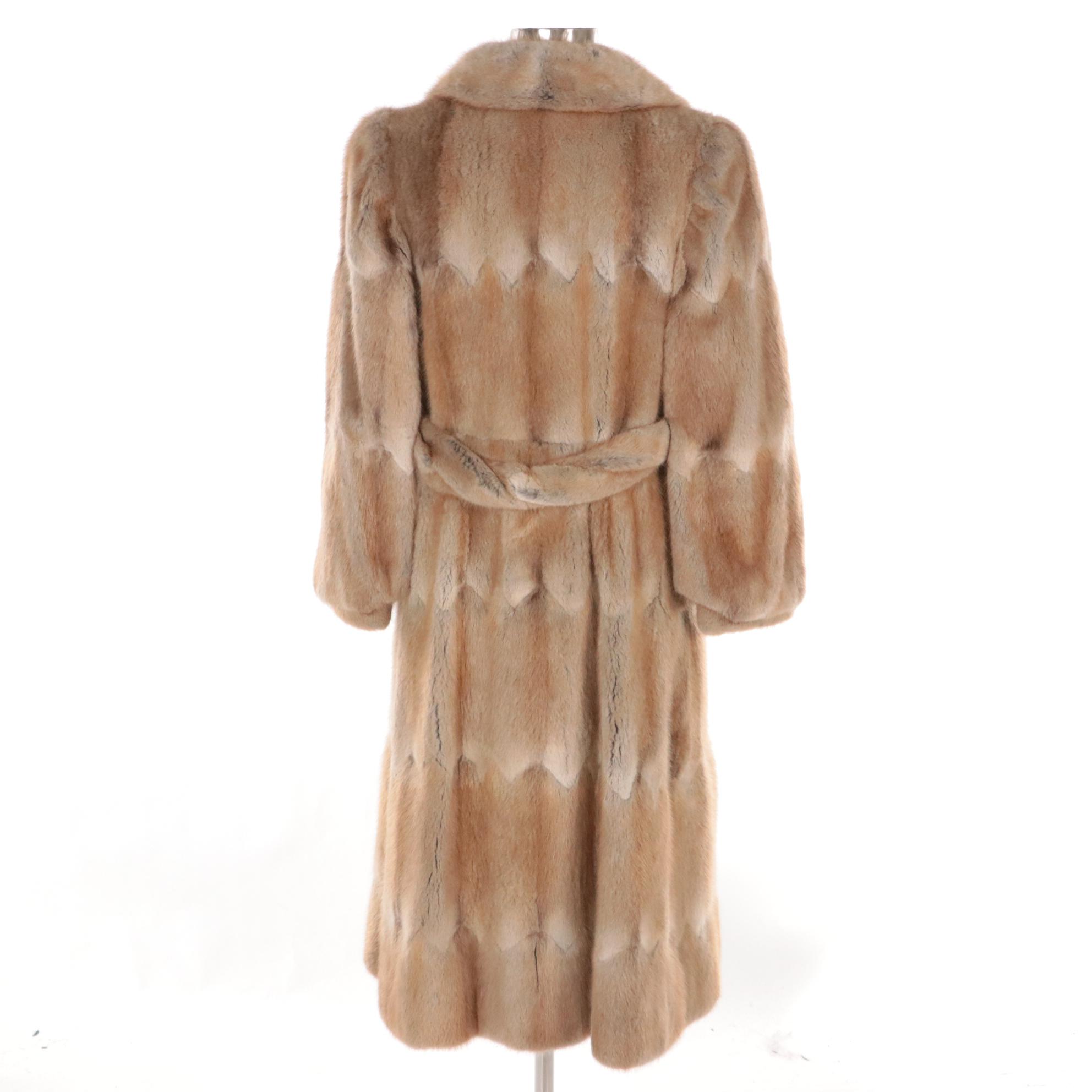 Muskrat Fur Coat with Half-Belt from Rike's Fur Salon | Everything But The House