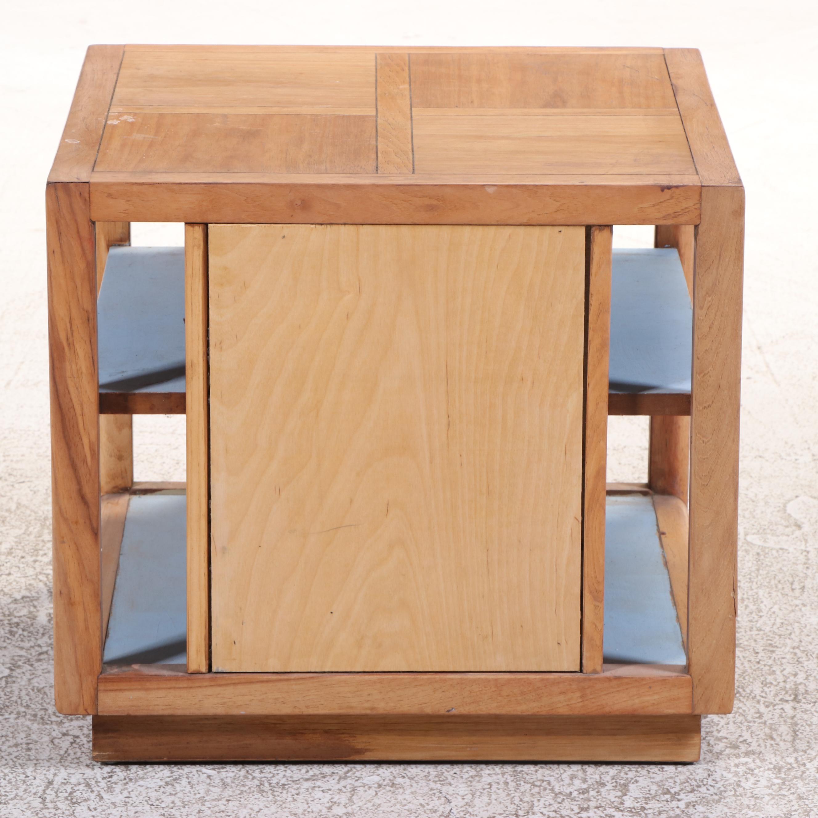 John Van Koert for Drexel "Meridian" Mid Century Modern Pecan Side ...