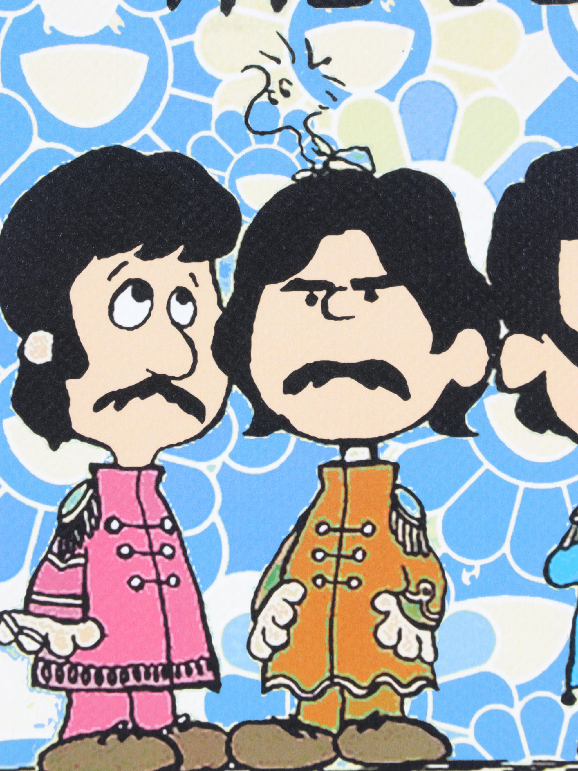 Death NYC Pop Art Graphic Print of The Beatles as the Peanuts Gang ...