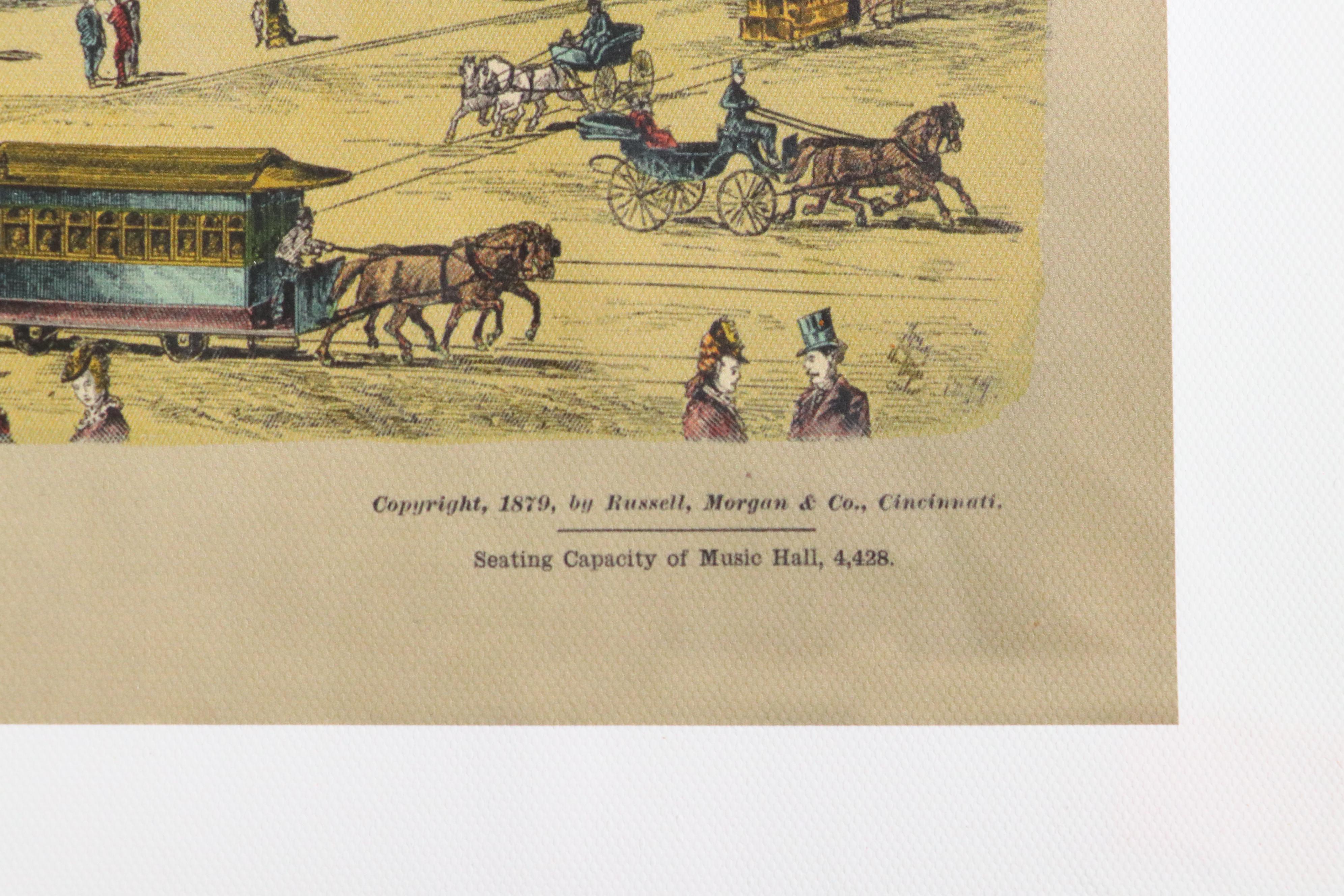 Civil War Era "Plan of Cincinnati and Vicinity" Map with Music Hall ...