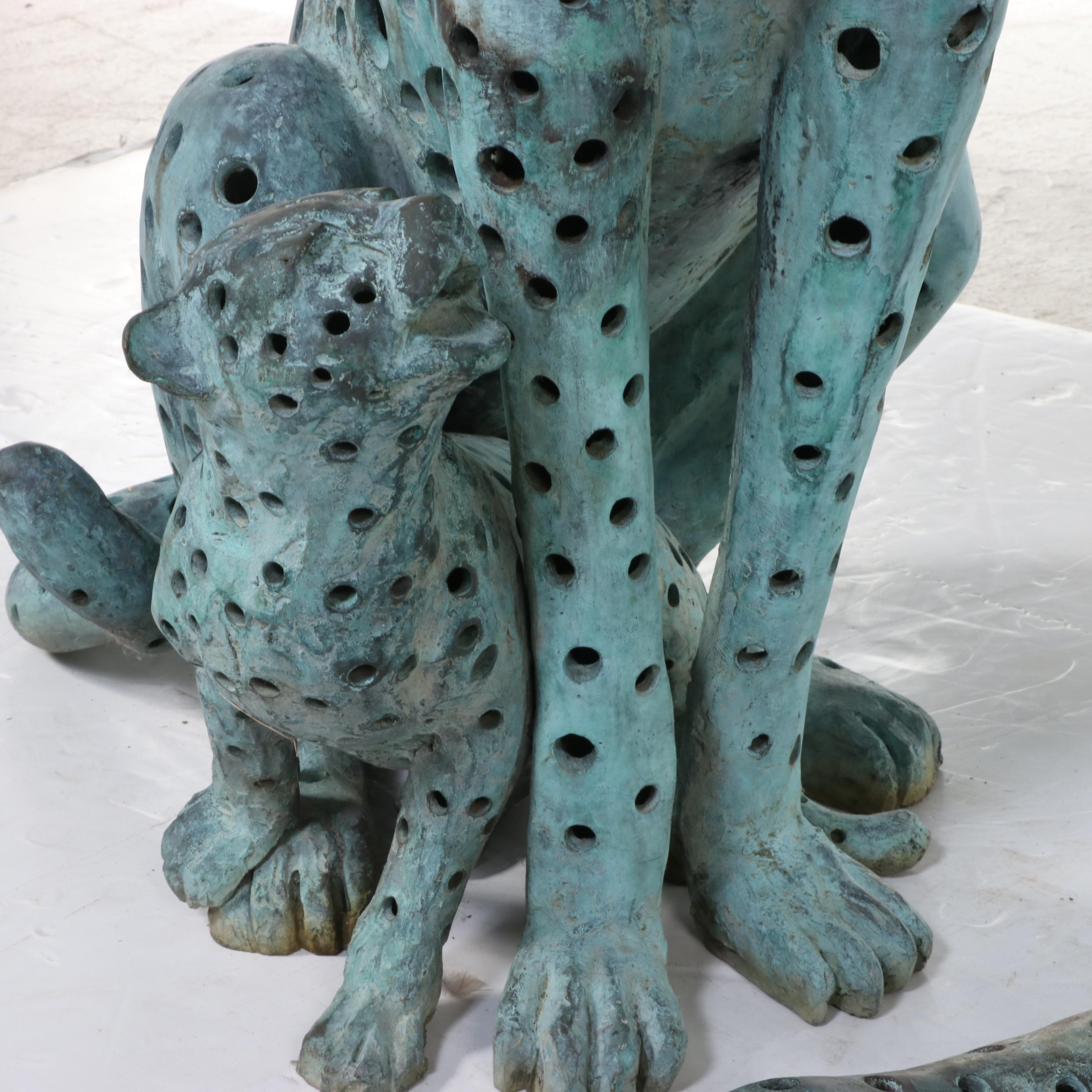 Henry Mitchell Patinated Bronze Cheetahs | EBTH