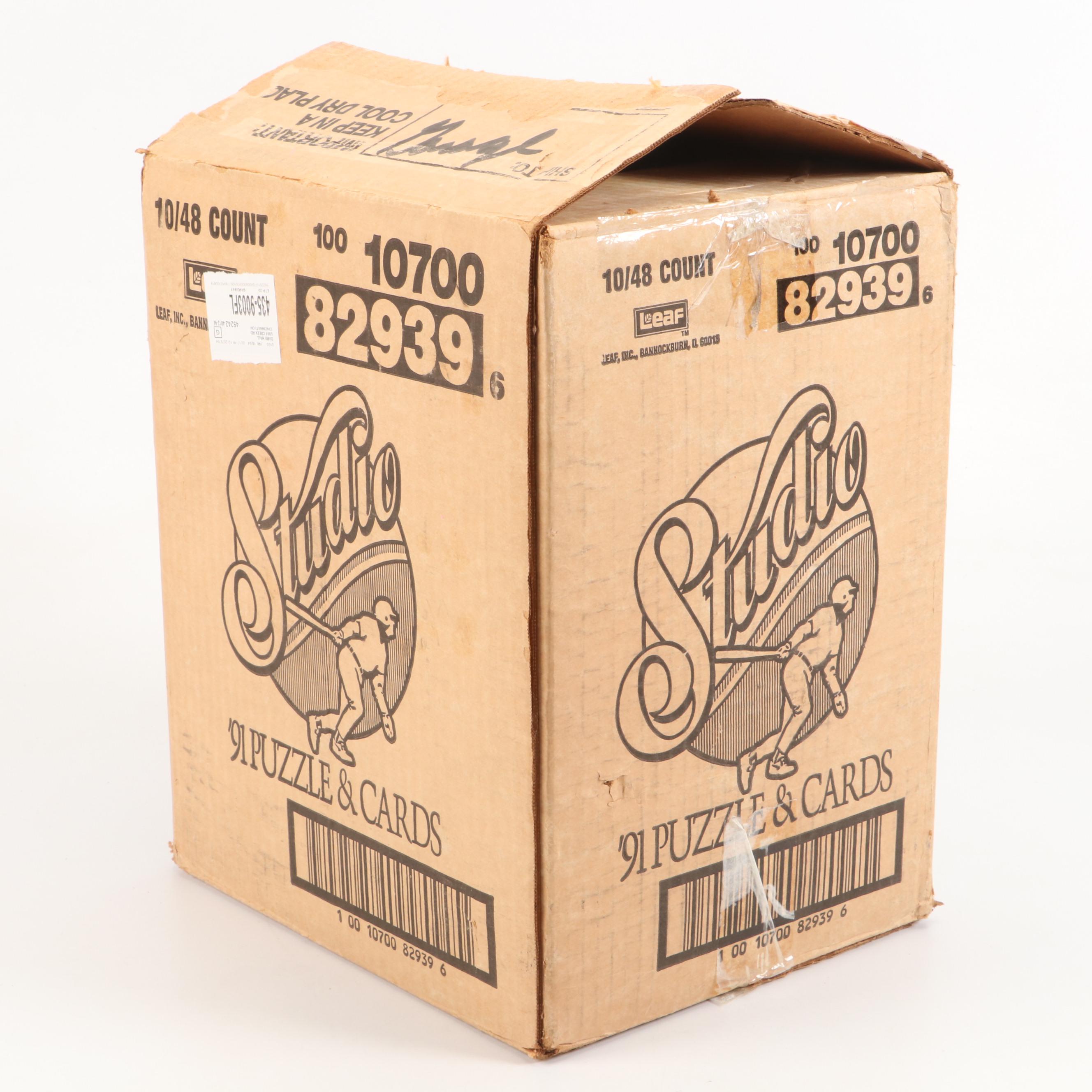 1991 Leaf Studio Sealed Baseball Card Boxes with Open Case | Everything ...
