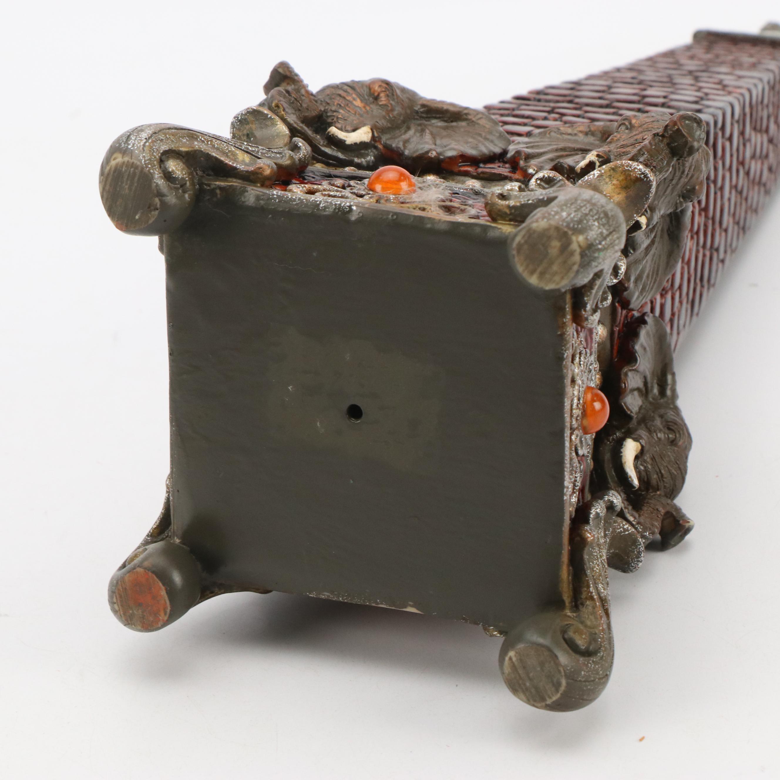 The Bombay Co. Finished Wood Tea Caddy with Resin Pyramid Figurine | EBTH