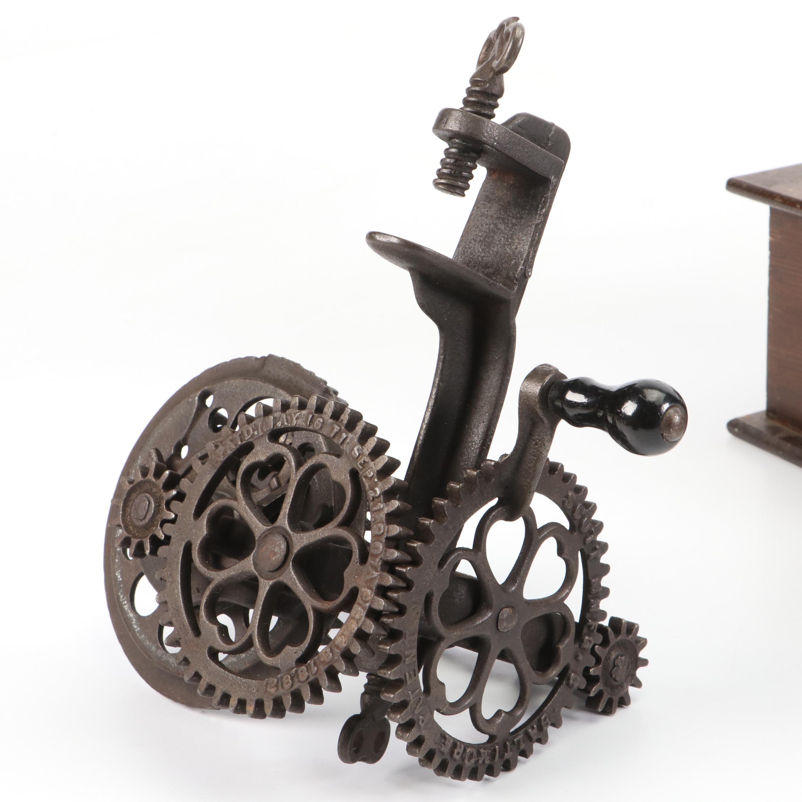 Olde Thompson Coffee Mill with Scott Apple Peeler and Embossed Canister ...
