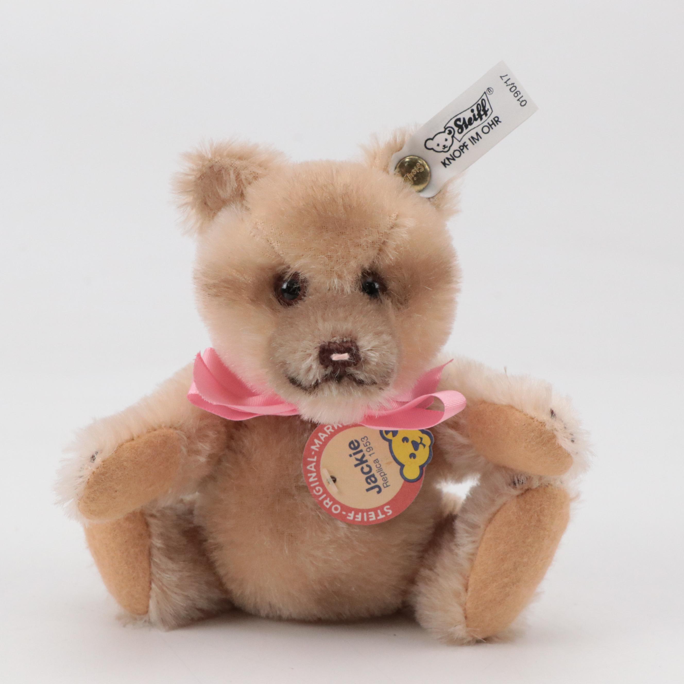 Steiff "Teddy Rose" Replica 1925 Teddy Bear with "Jackie" Bears & COAs ...