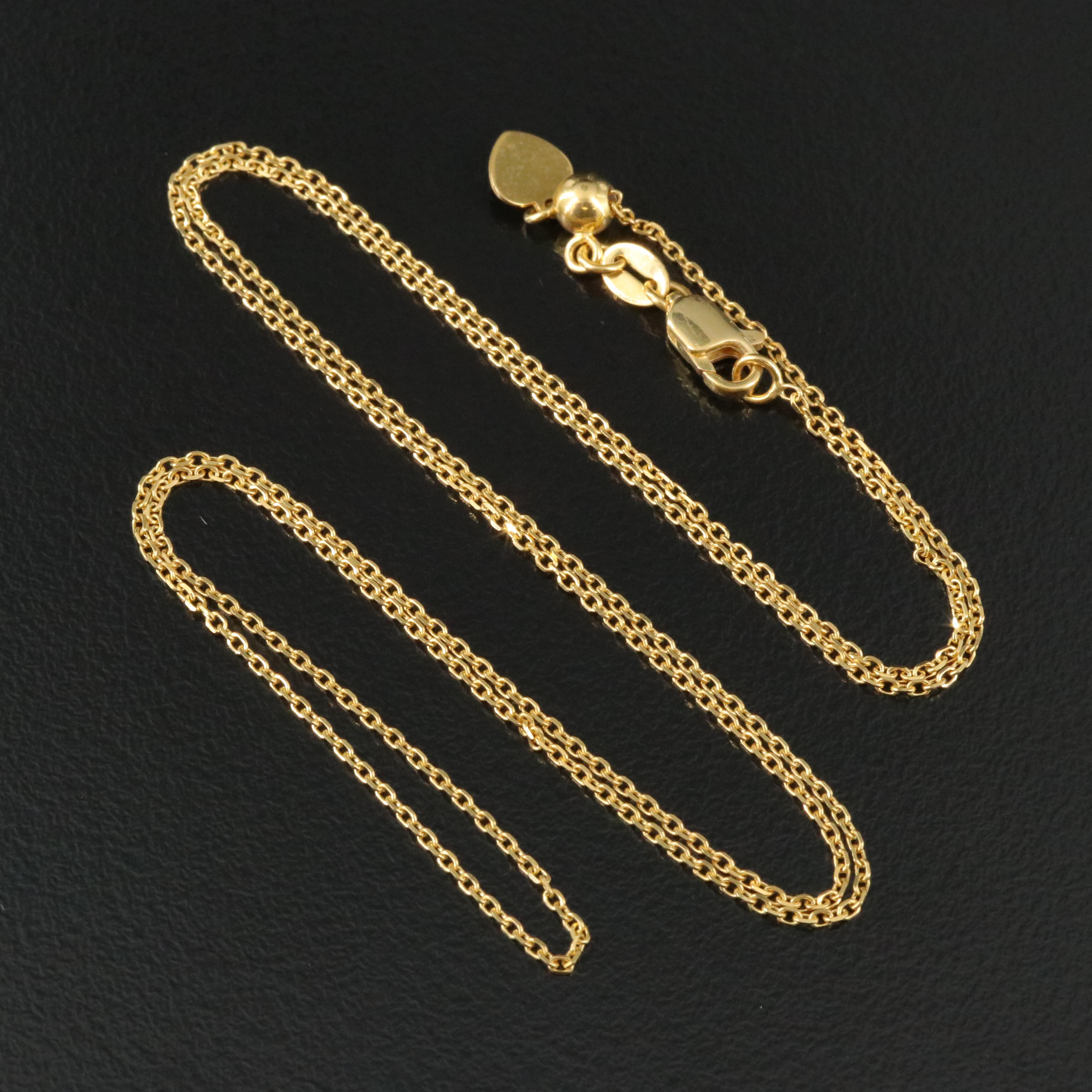 14K Beveled Cable Slide Chain Necklace | Everything But The House